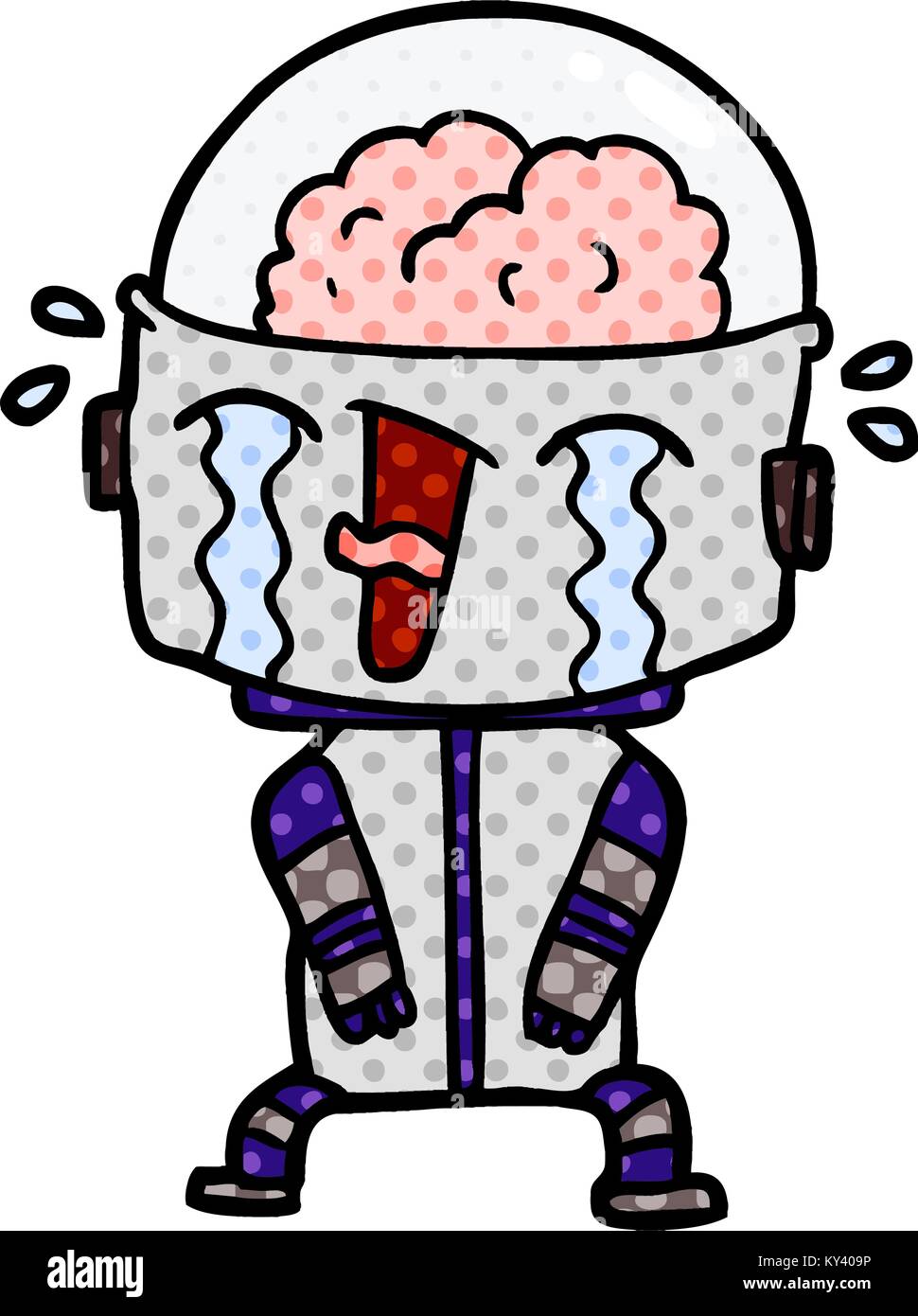 cartoon crying robot Stock Vector Image & Art - Alamy