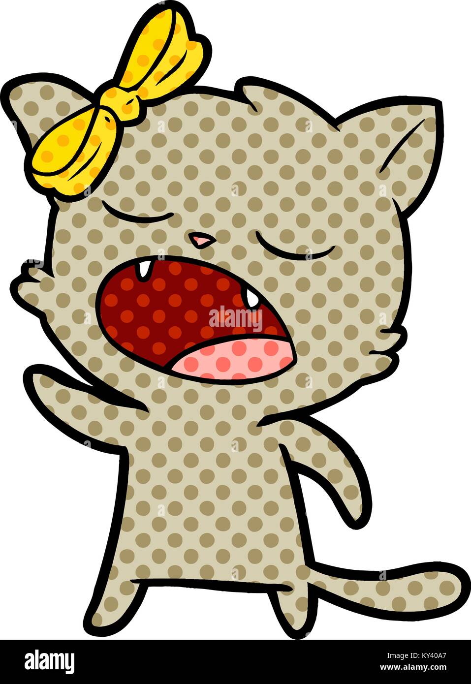 cartoon cat meowing Stock Vector Image & Art - Alamy