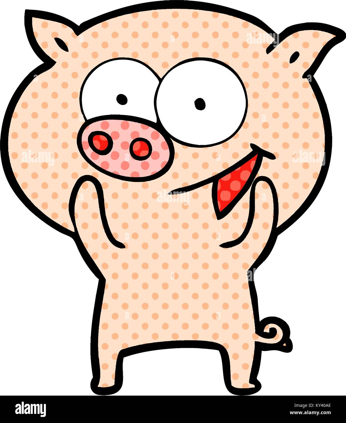 cheerful pig cartoon Stock Vector Image & Art - Alamy