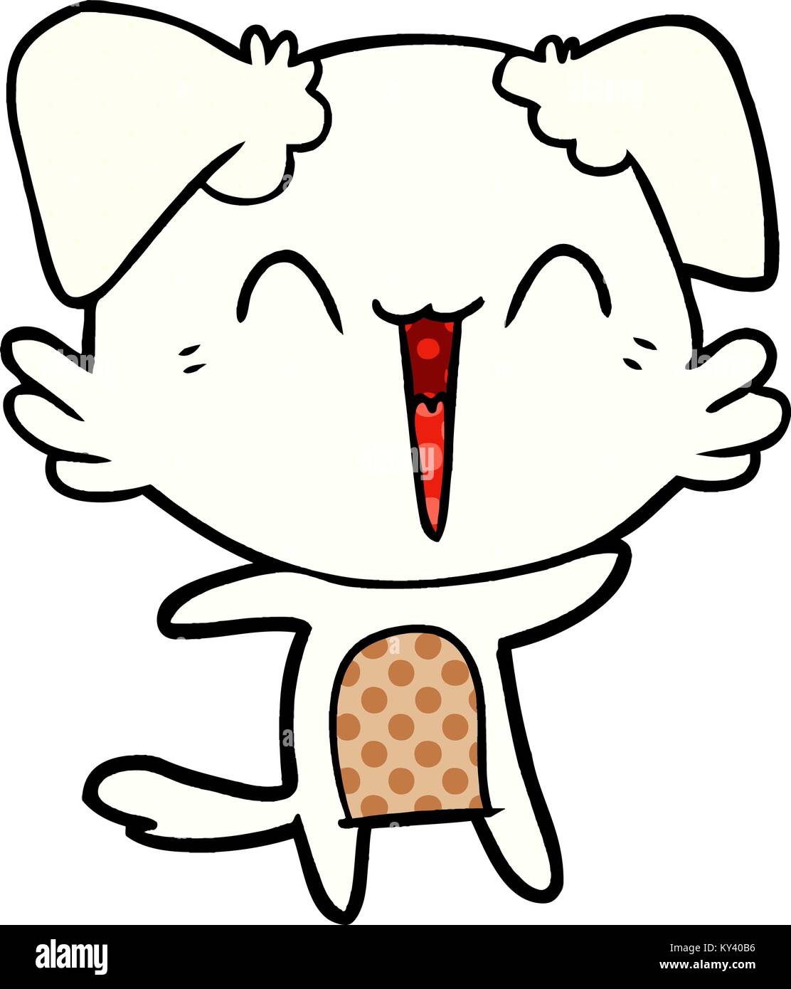 happy little dog cartoon Stock Vector Image & Art - Alamy