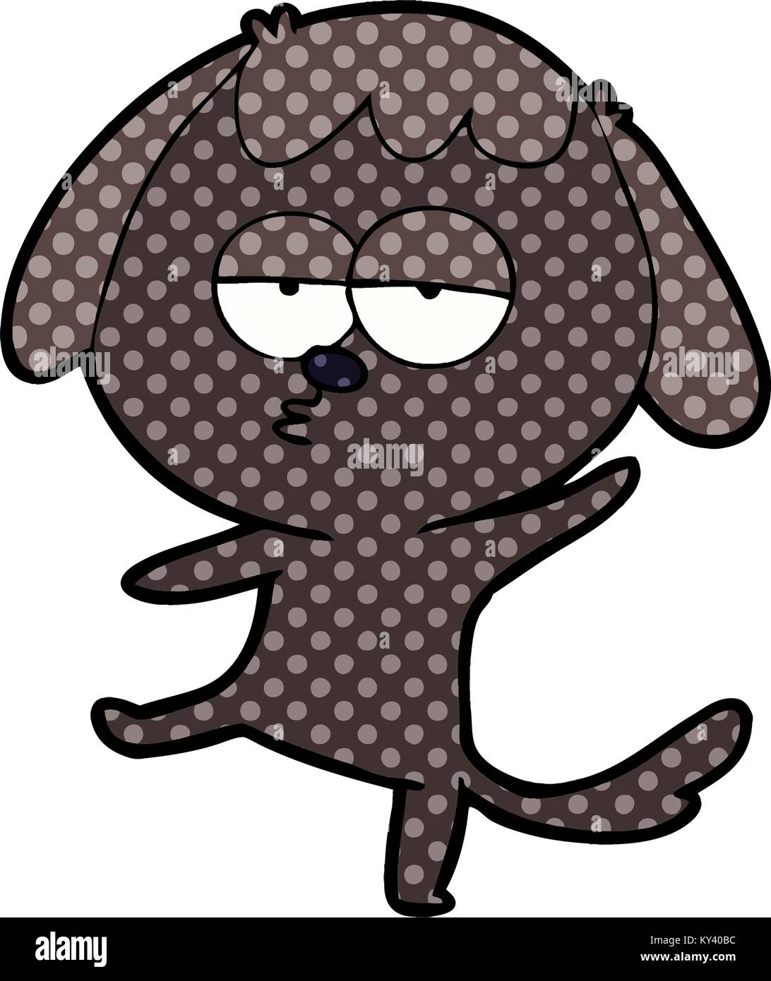 cartoon bored dog Stock Vector Image & Art - Alamy