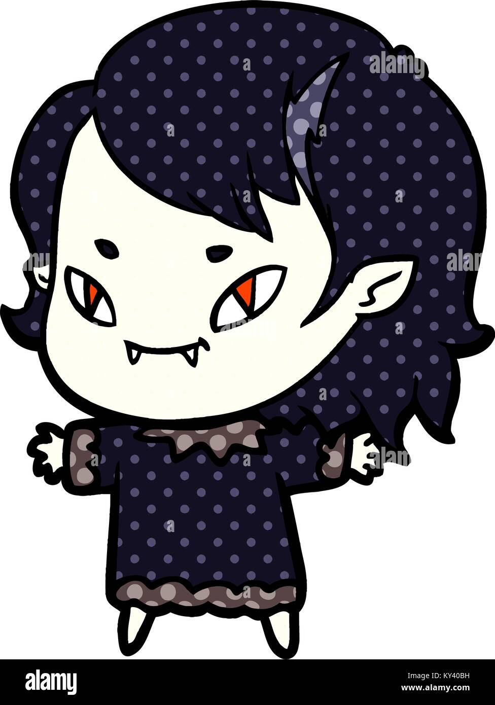 cartoon friendly vampire girl Stock Vector Image & Art - Alamy