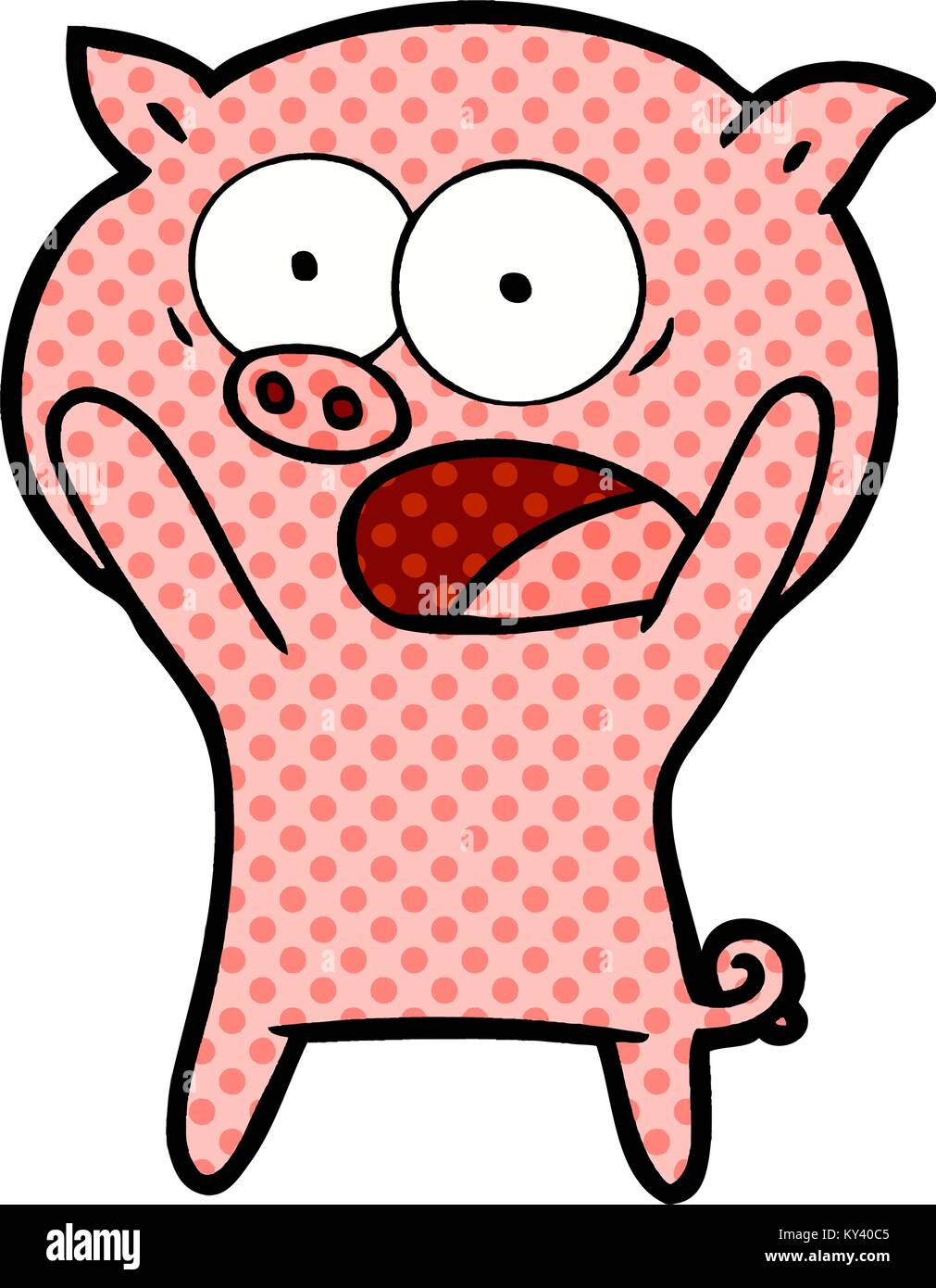 cartoon pig shouting Stock Vector Image & Art - Alamy