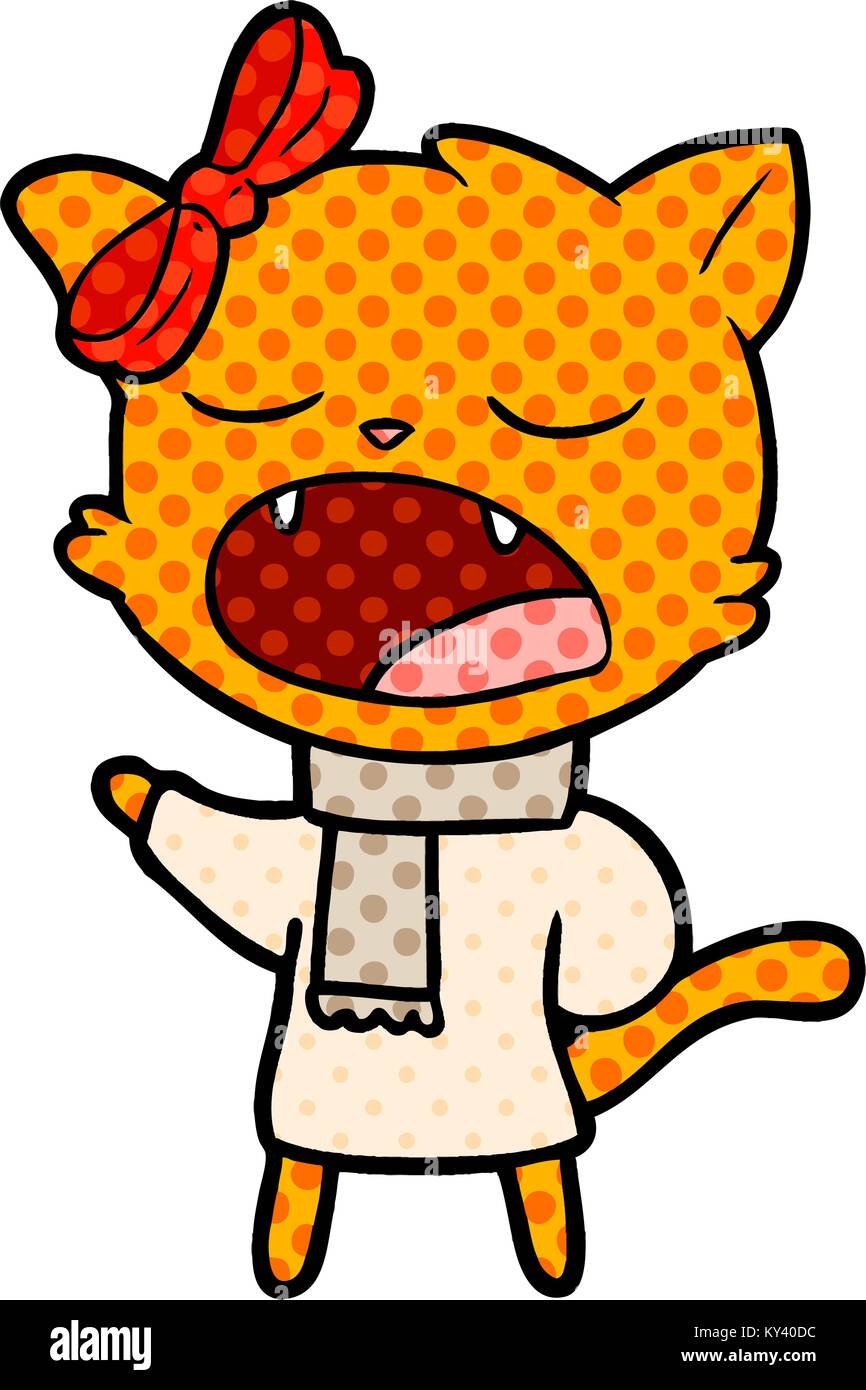 cartoon cat in winter clothes Stock Vector Image & Art - Alamy