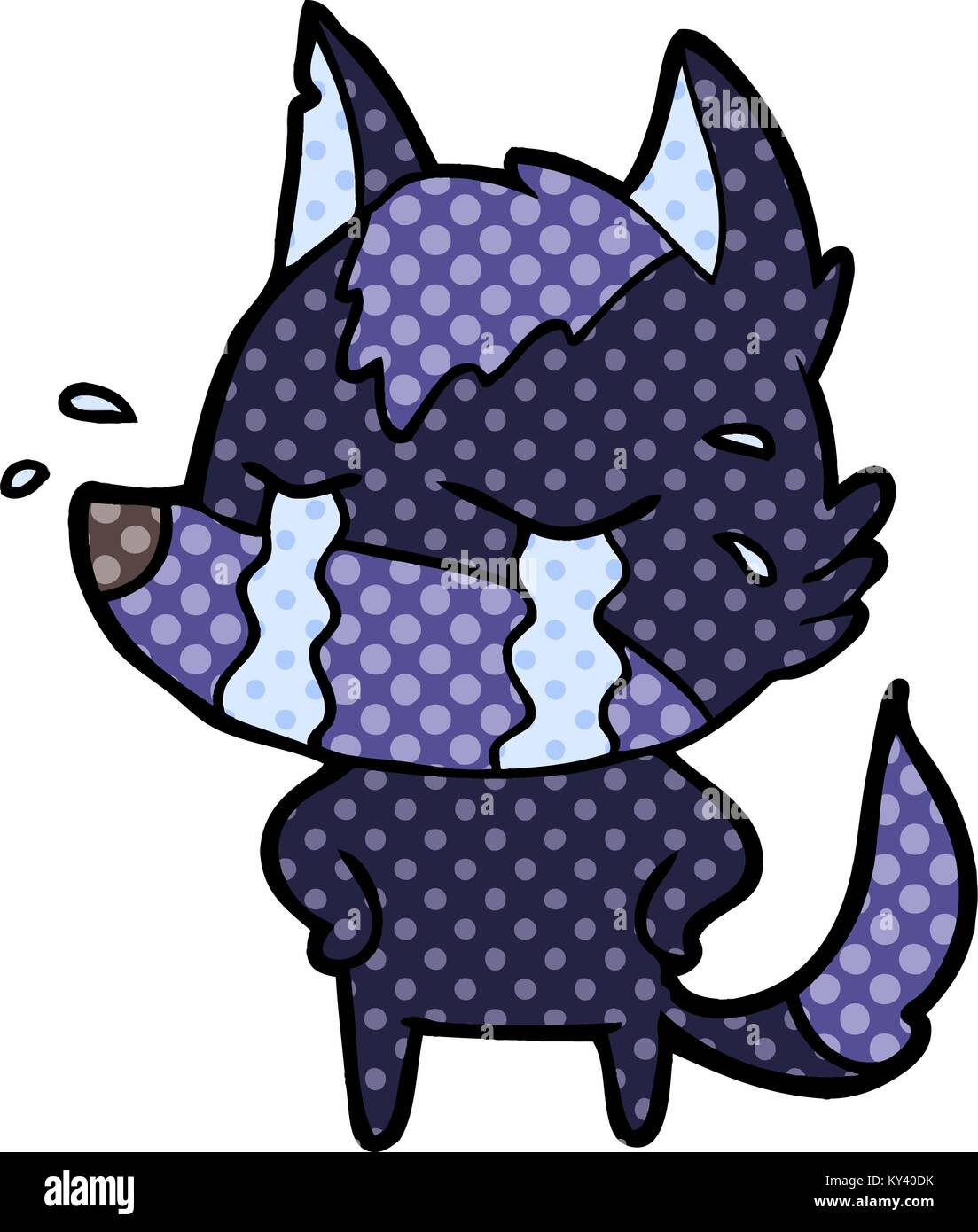 cartoon crying wolf Stock Vector Image & Art - Alamy