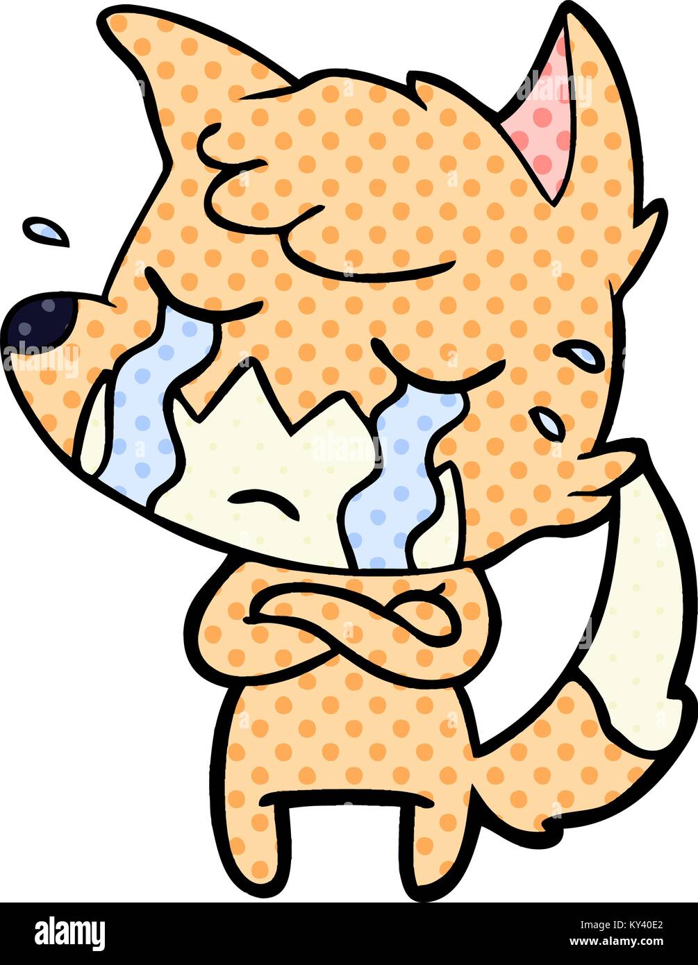 crying fox cartoon Stock Vector Image & Art - Alamy