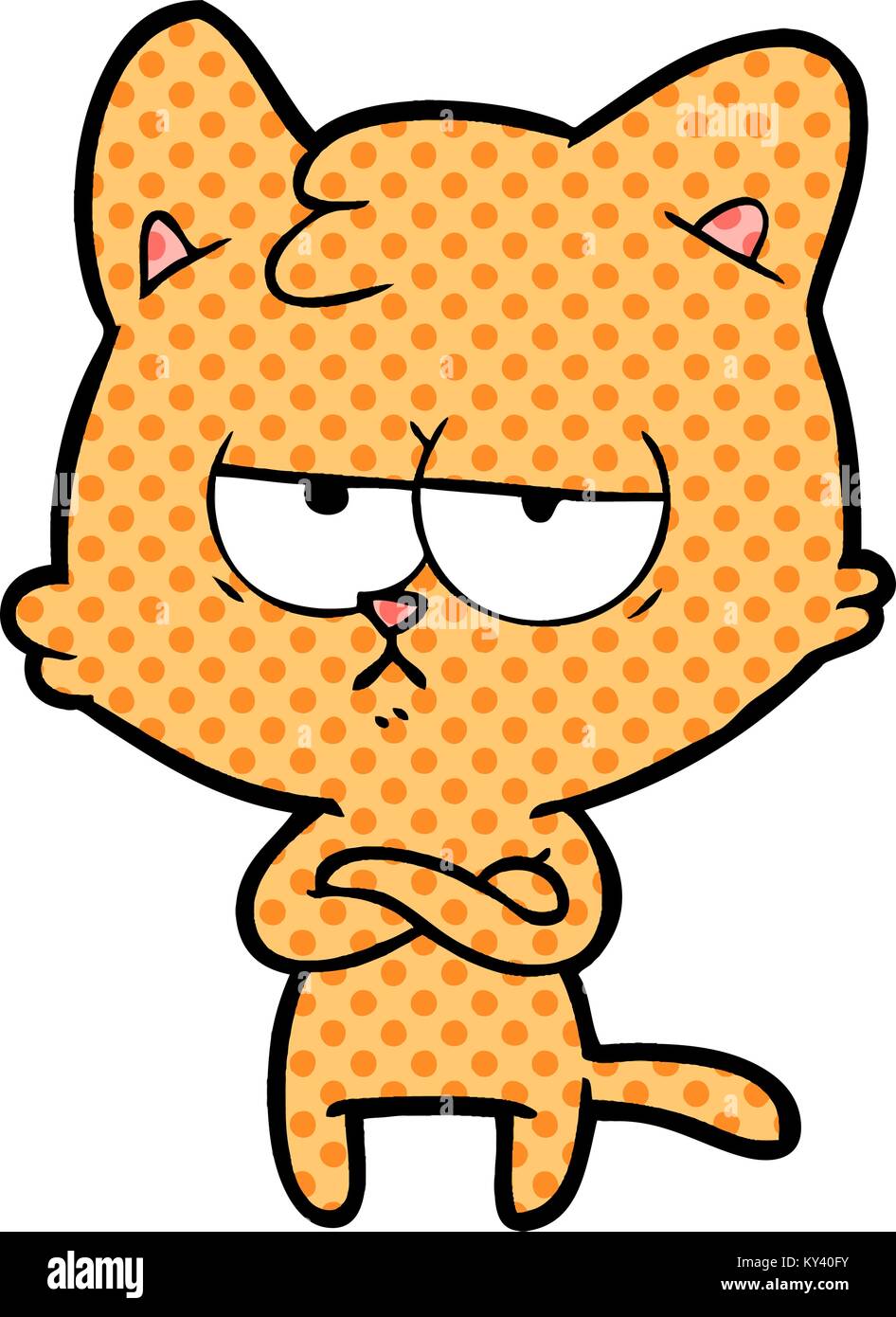 bored cartoon cat Stock Vector Image & Art - Alamy
