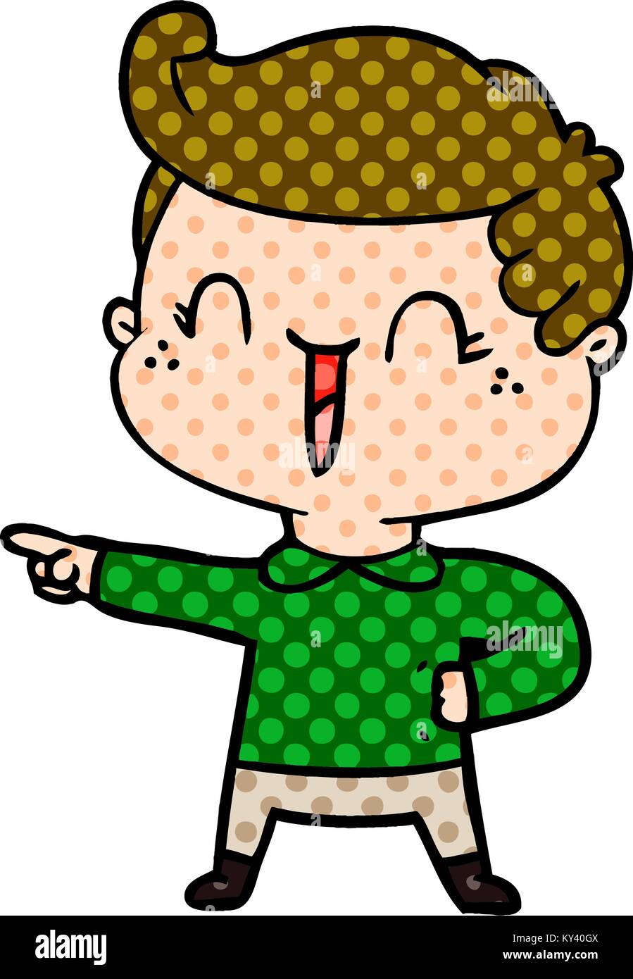 cartoon laughing boy pointing Stock Vector Image & Art - Alamy