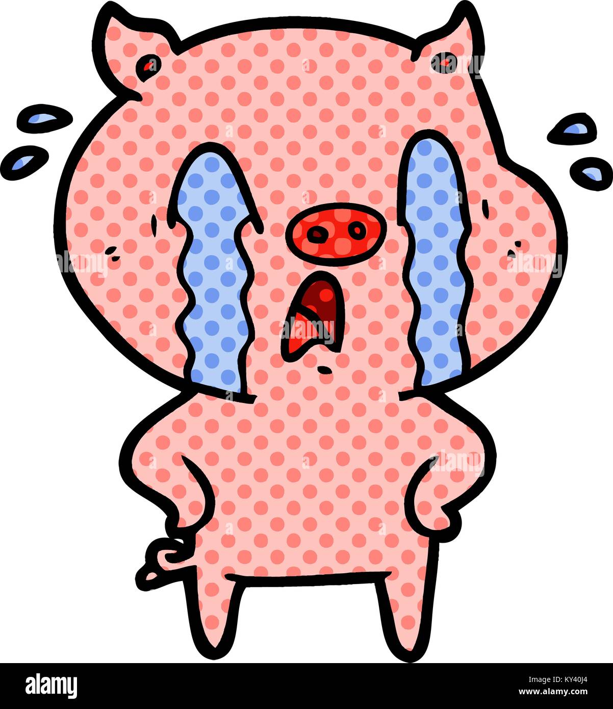 crying pig cartoon Stock Vector Image & Art - Alamy