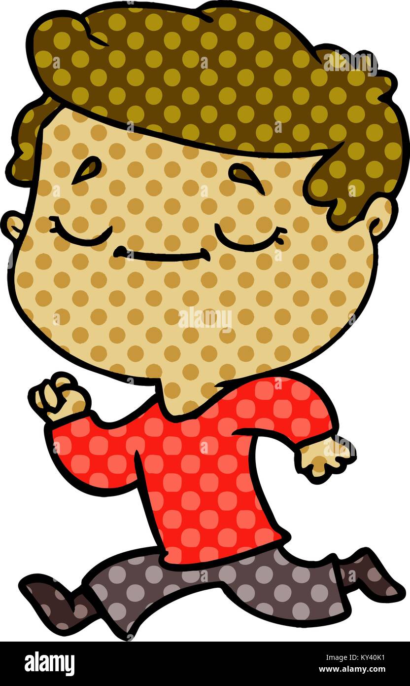 cartoon peaceful man running Stock Vector Image & Art - Alamy