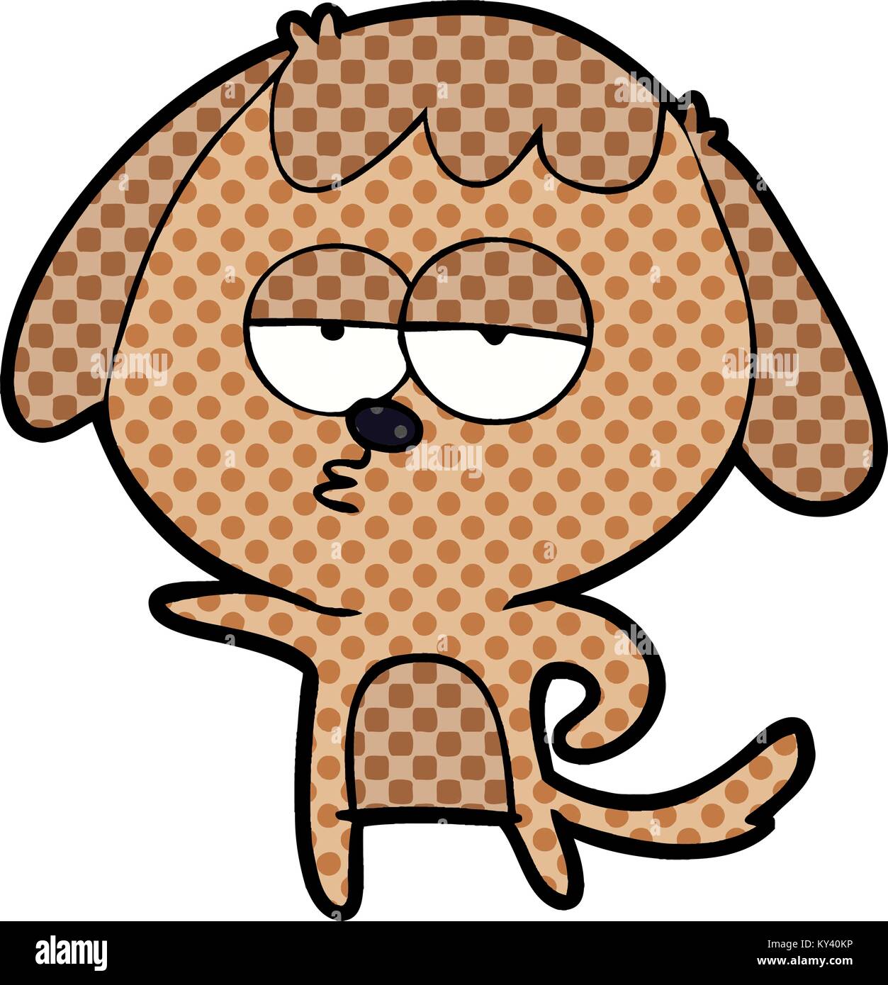 cartoon bored dog Stock Vector Image & Art - Alamy