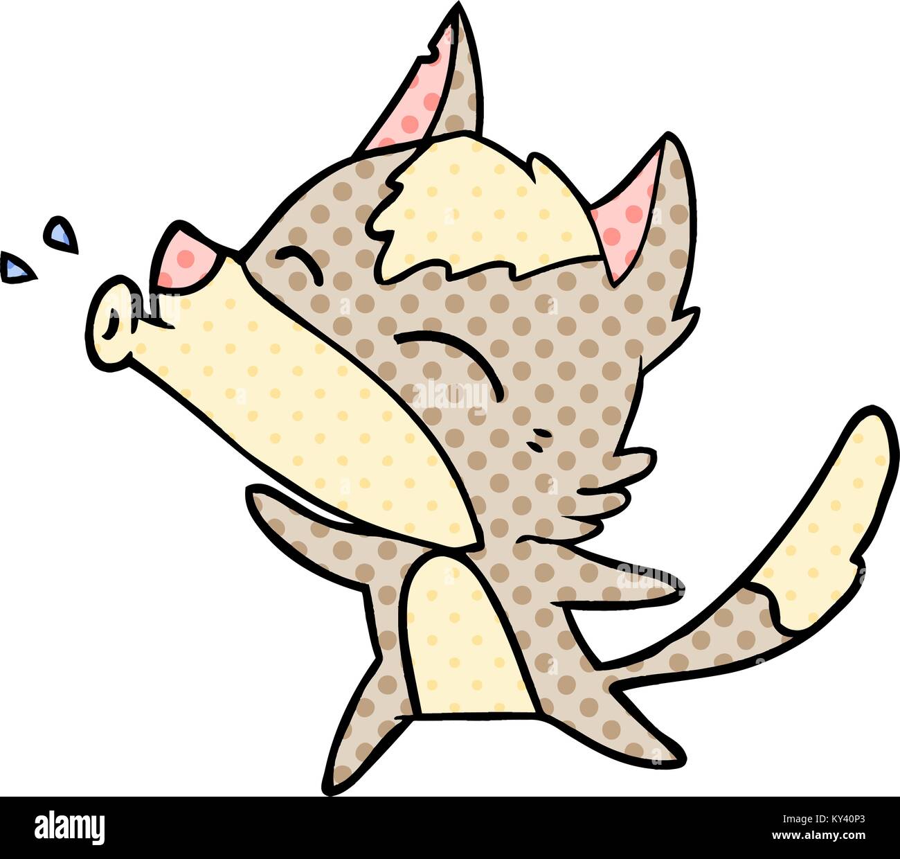 howling wolf cartoon Stock Vector Image & Art - Alamy