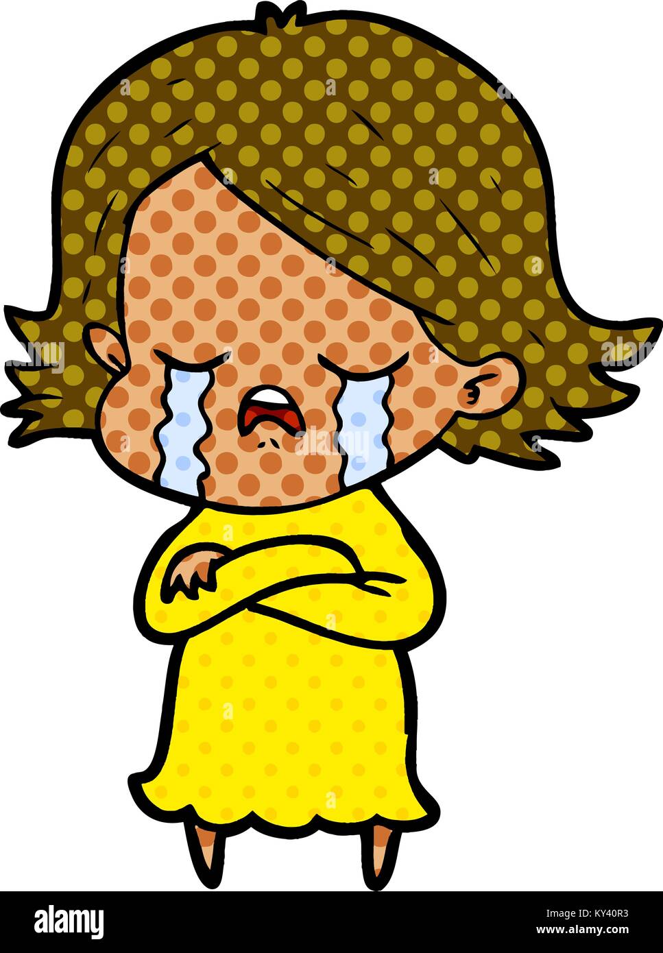 cartoon girl crying Stock Vector Image & Art - Alamy