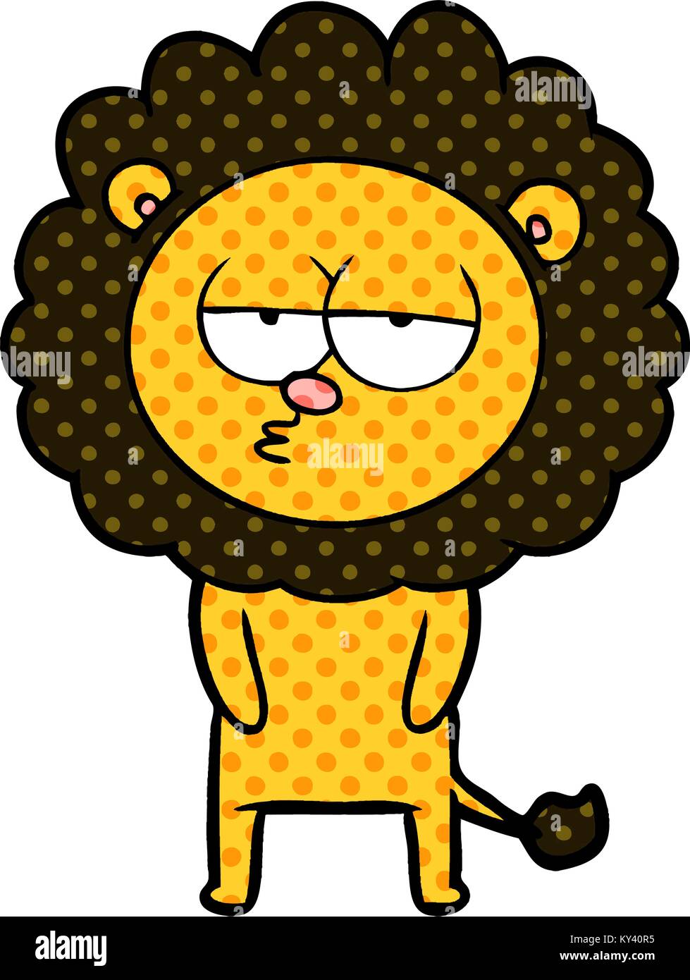 cartoon tired lion Stock Vector Image & Art - Alamy