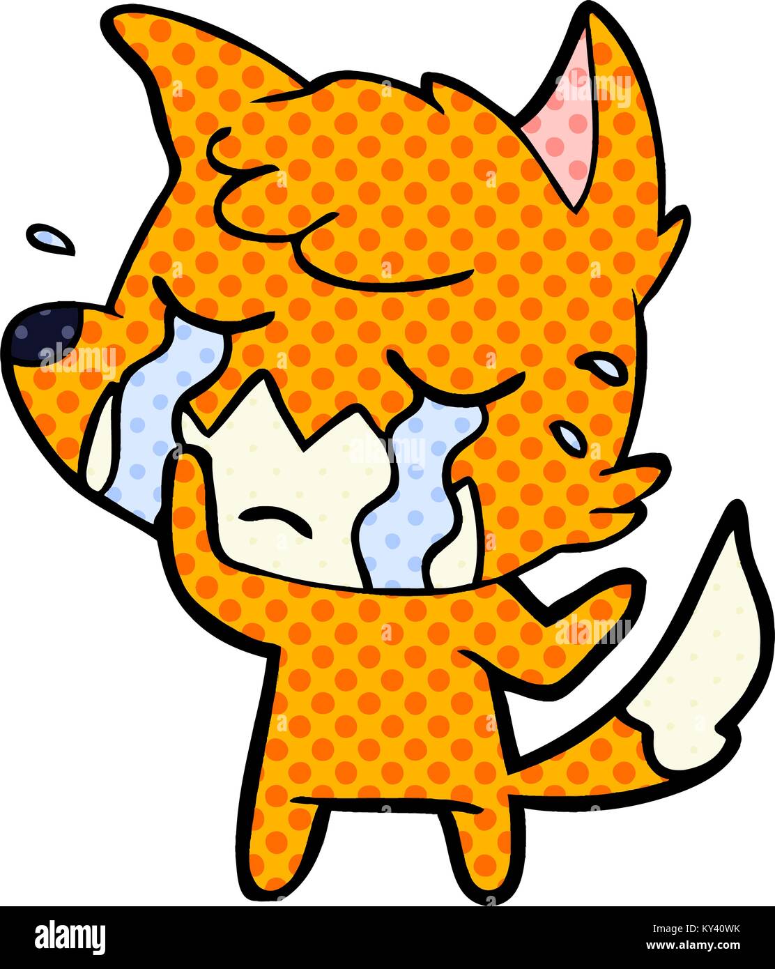 crying fox cartoon Stock Vector Image & Art - Alamy
