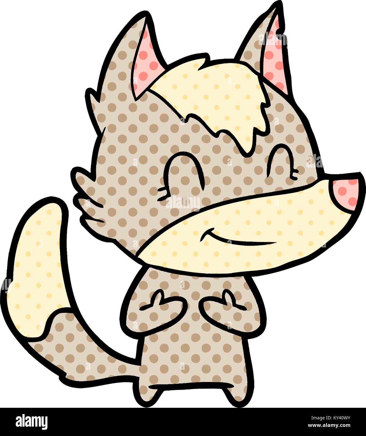 friendly cartoon wolf Stock Vector Image & Art - Alamy
