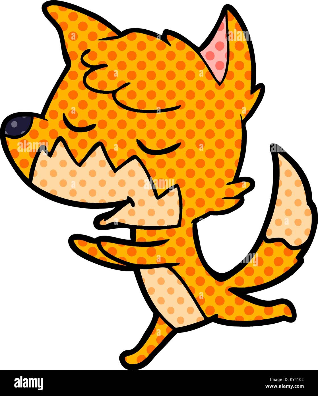 friendly cartoon fox running Stock Vector Image & Art - Alamy