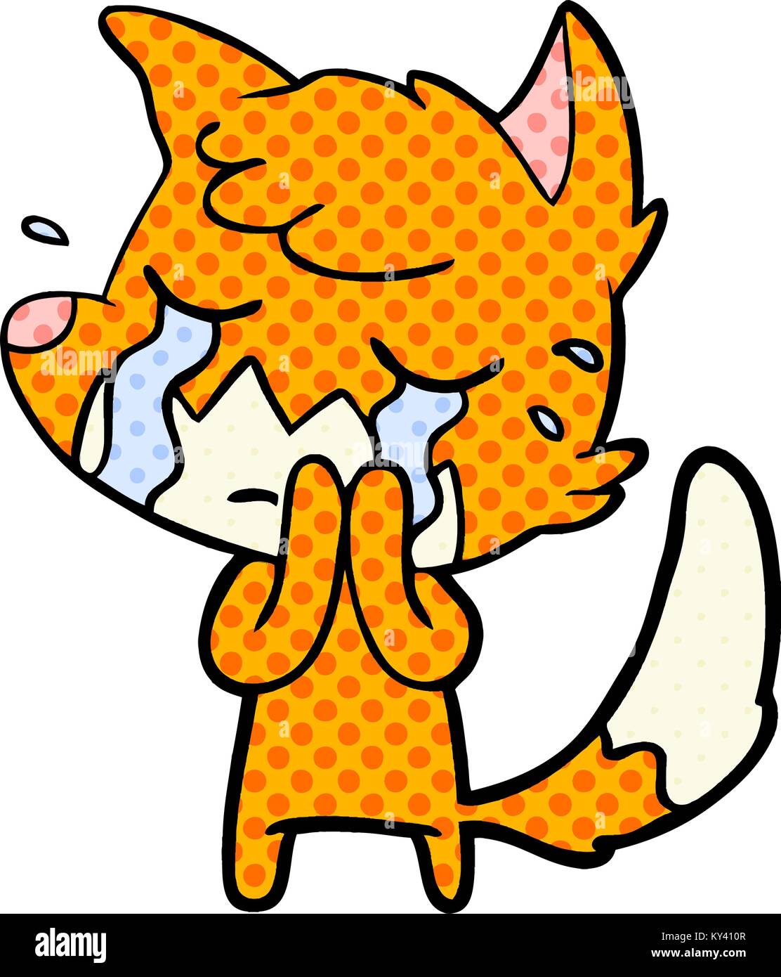 crying fox cartoon Stock Vector Image & Art - Alamy
