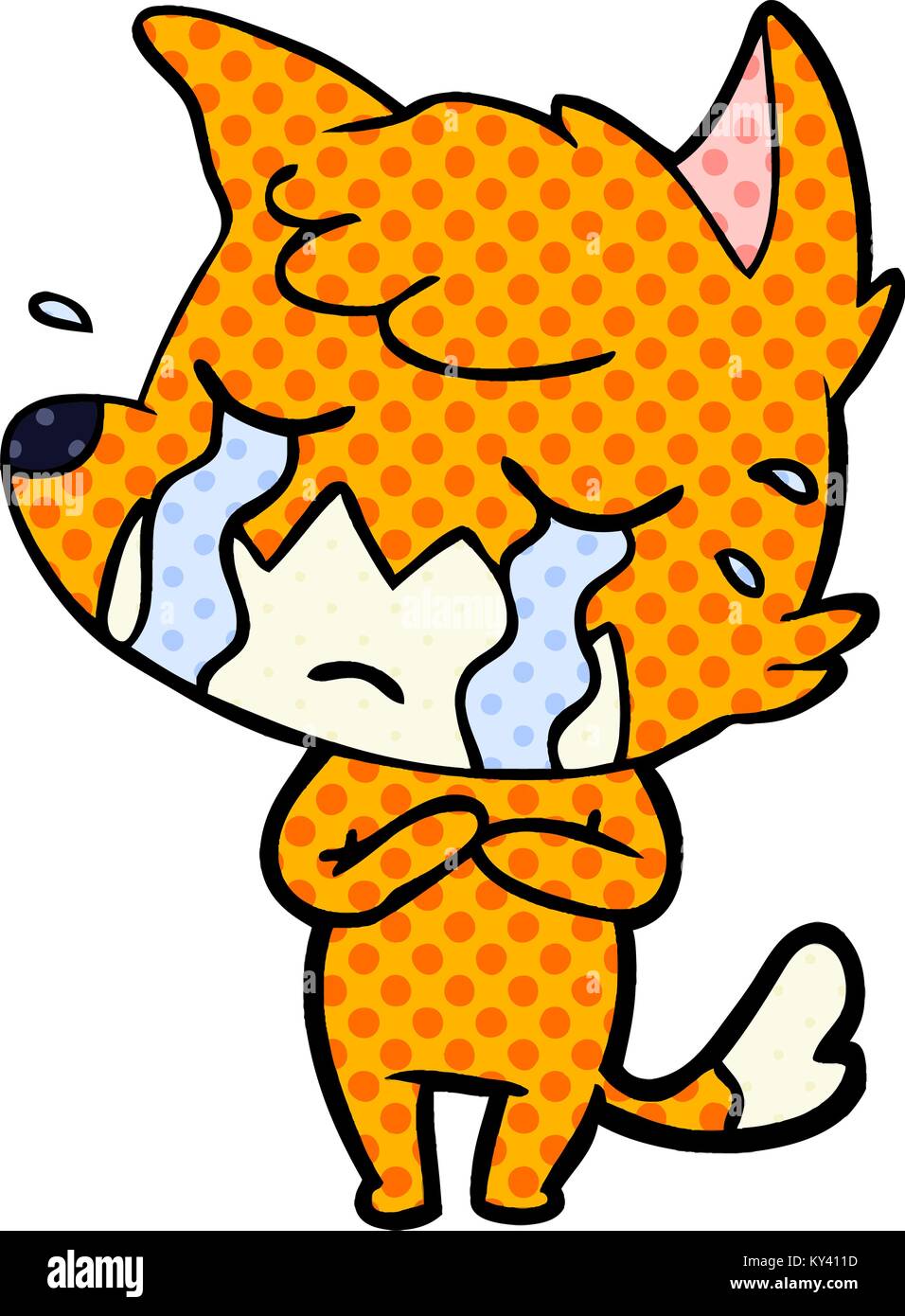 crying fox cartoon Stock Vector Image & Art - Alamy
