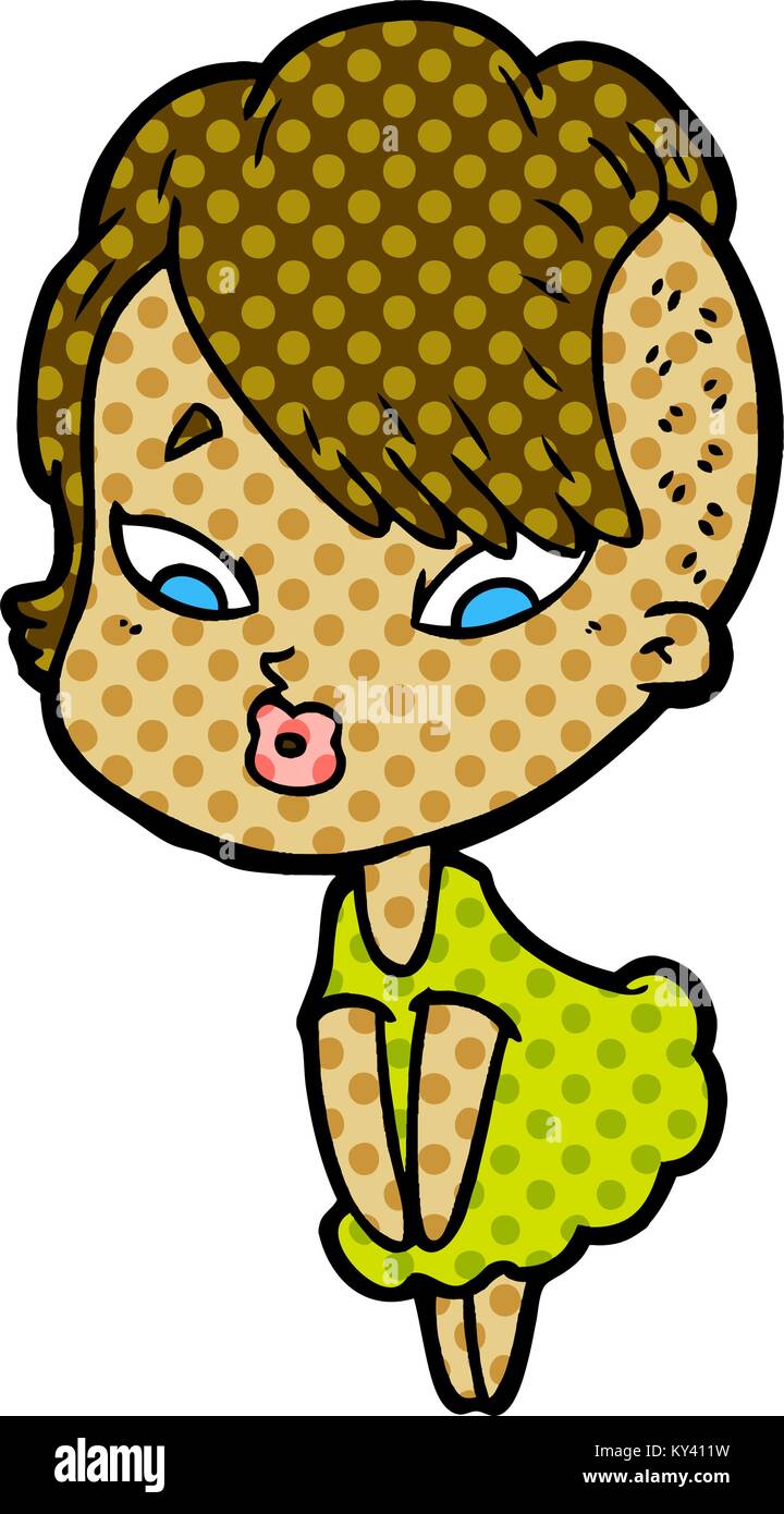 cartoon surprised girl Stock Vector Image & Art - Alamy