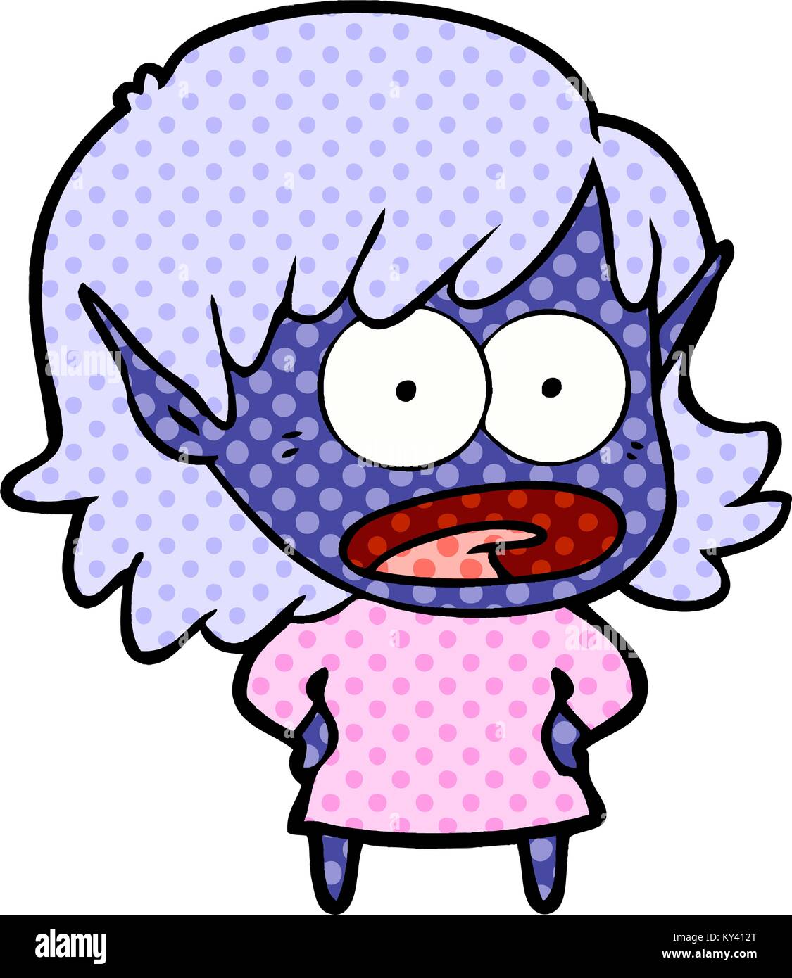 cartoon shocked elf girl Stock Vector Image & Art - Alamy