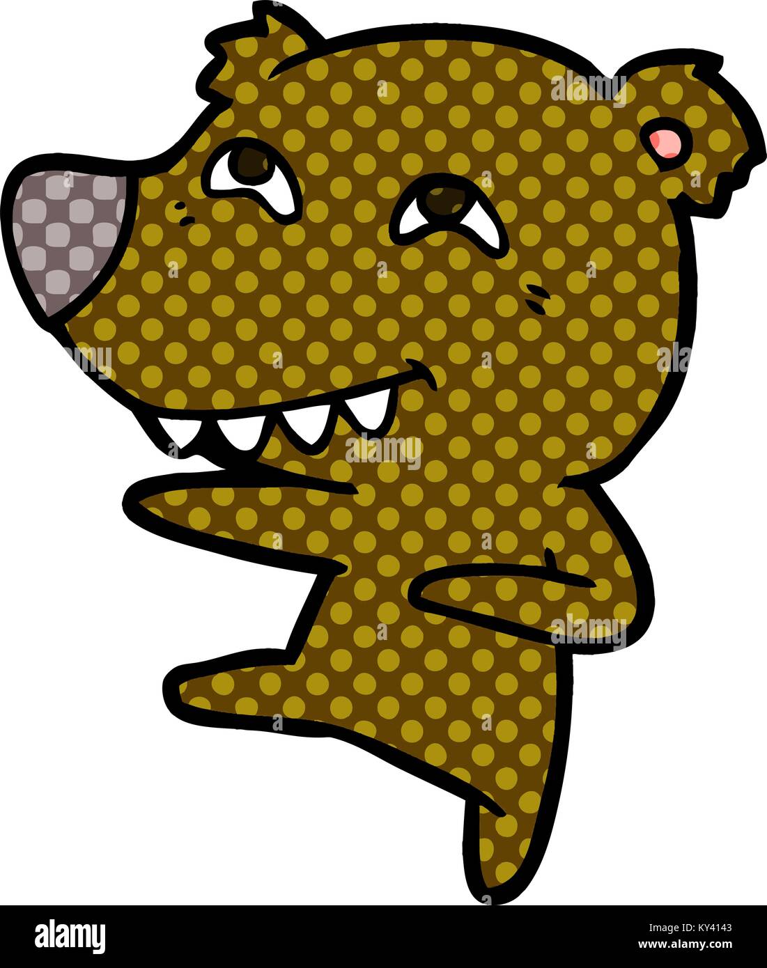 cartoon bear showing teeth while dancing Stock Vector Image & Art - Alamy