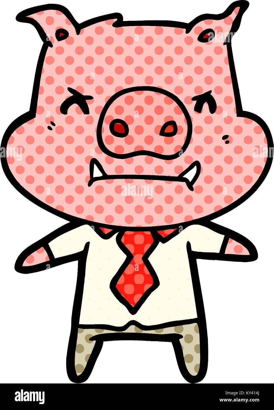 angry cartoon pig boss Stock Vector Image & Art - Alamy