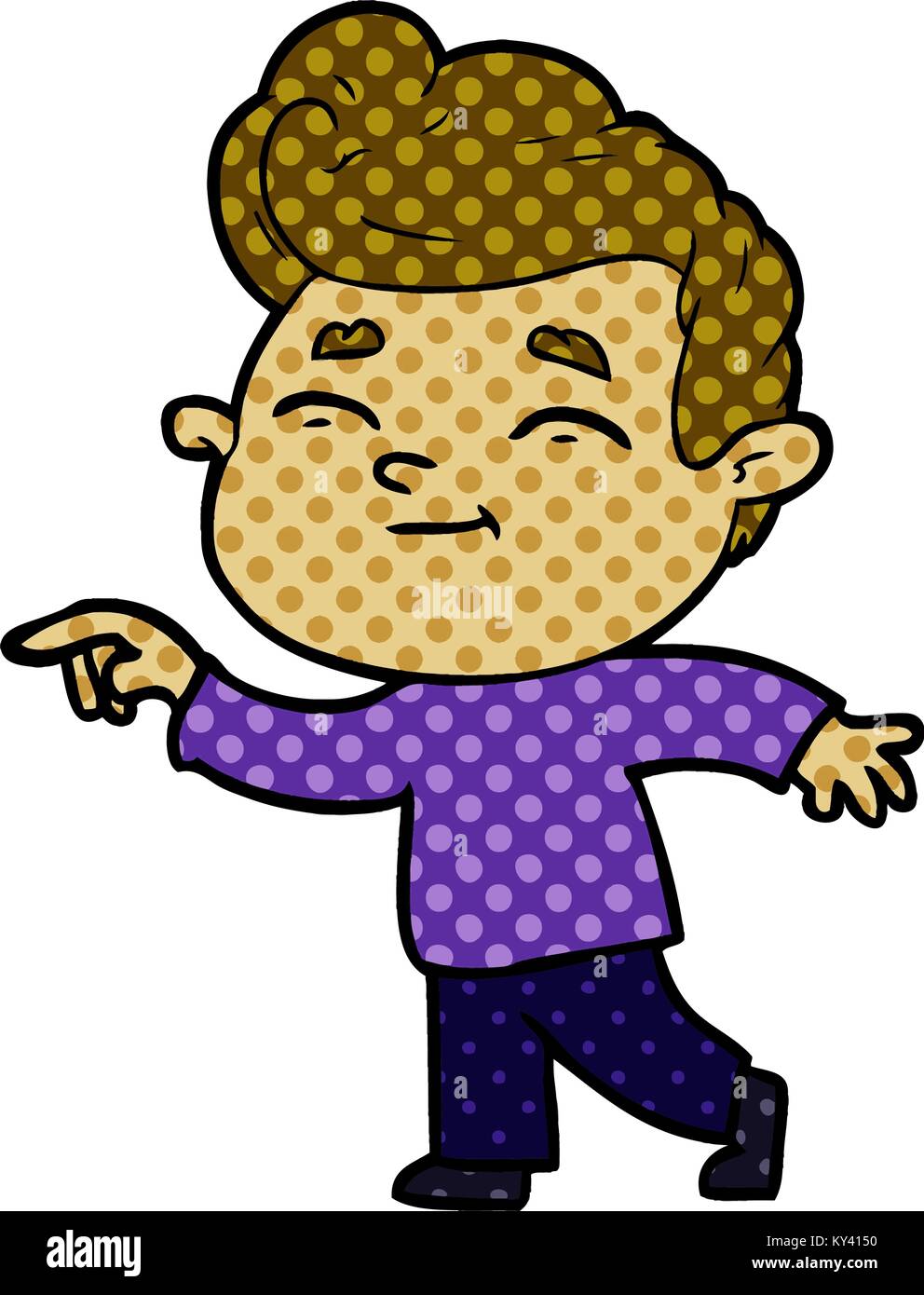 happy cartoon man pointing Stock Vector Image & Art - Alamy