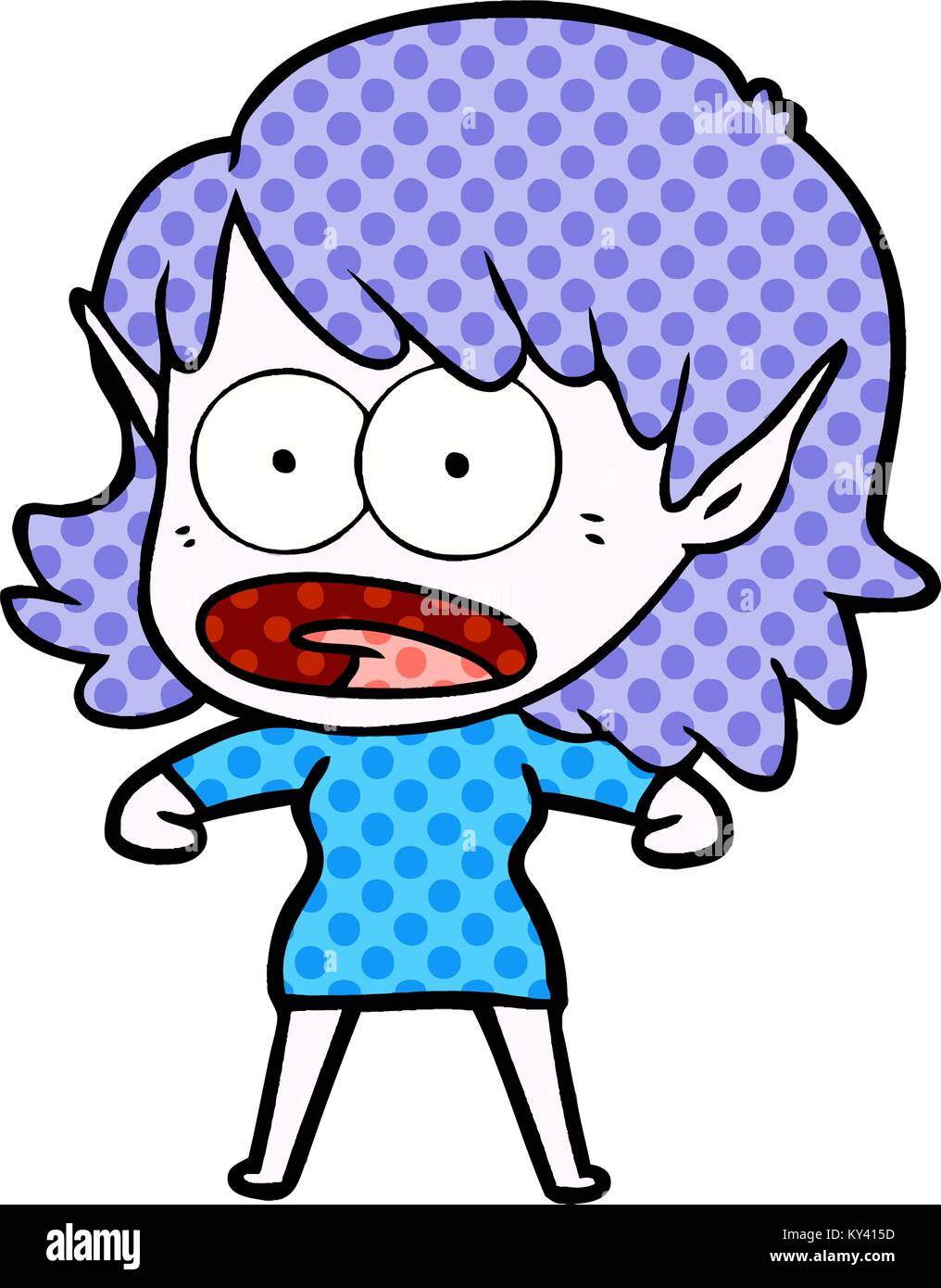 cartoon shocked elf girl Stock Vector Image & Art - Alamy