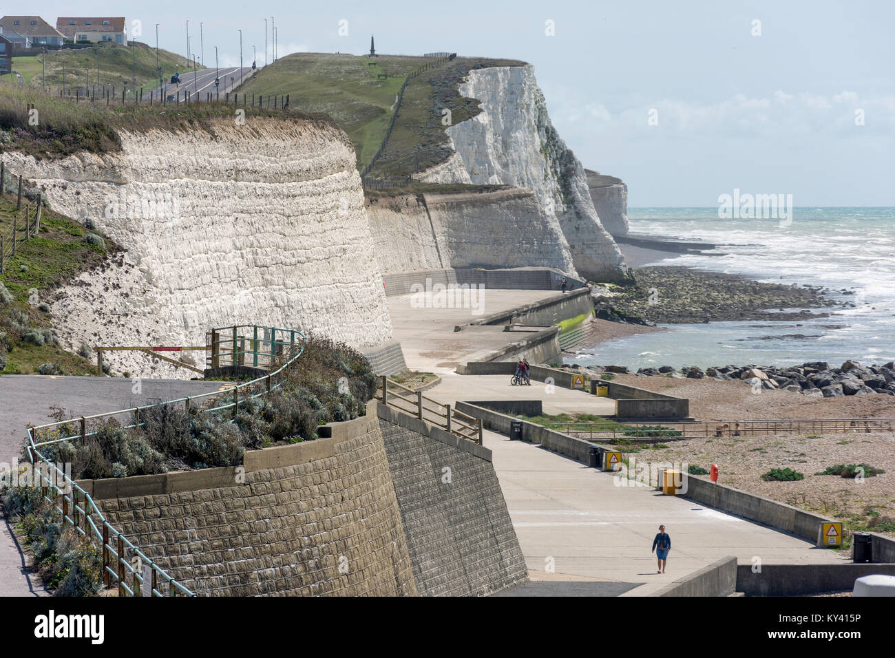 Beach promenade and Undercliff Walk, Saltdean, East Sussex, England ...