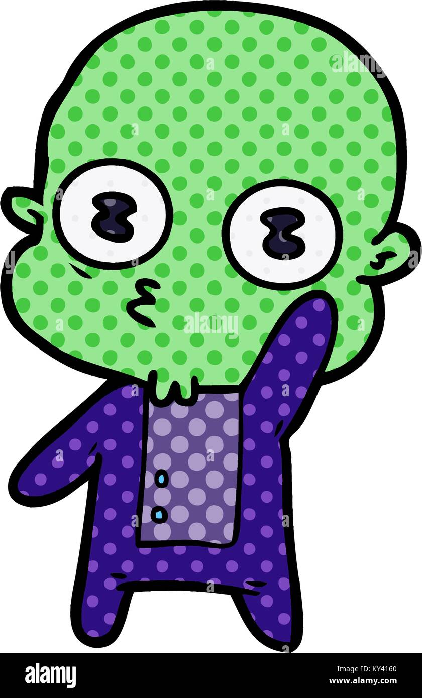 waving weird bald spaceman Stock Vector Image & Art - Alamy