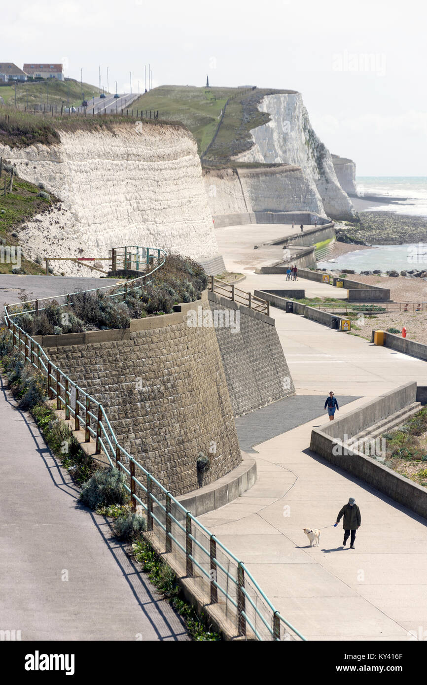Beach promenade and Undercliff Walk, Saltdean, East Sussex, England ...