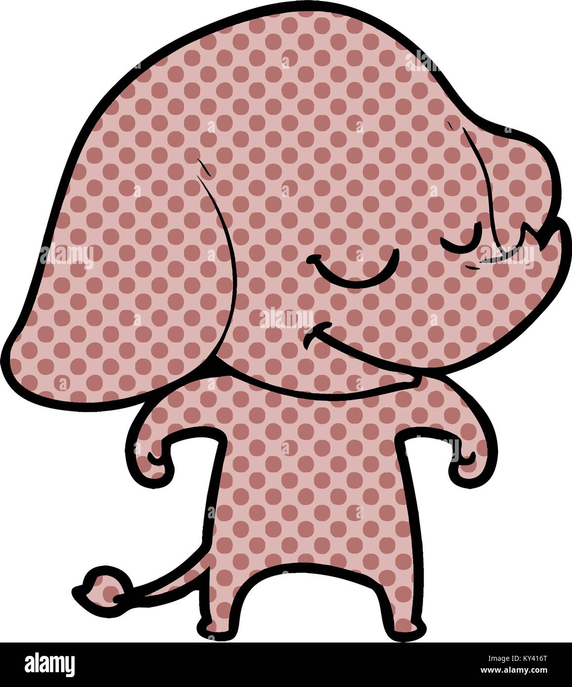cartoon smiling elephant Stock Vector Image & Art - Alamy