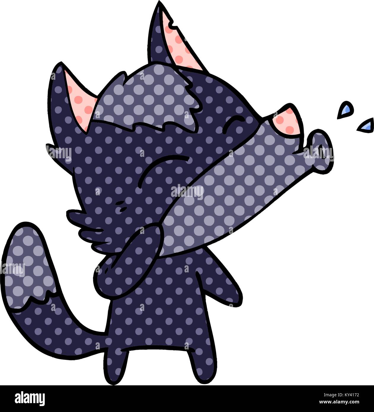 howling wolf cartoon Stock Vector Image & Art - Alamy