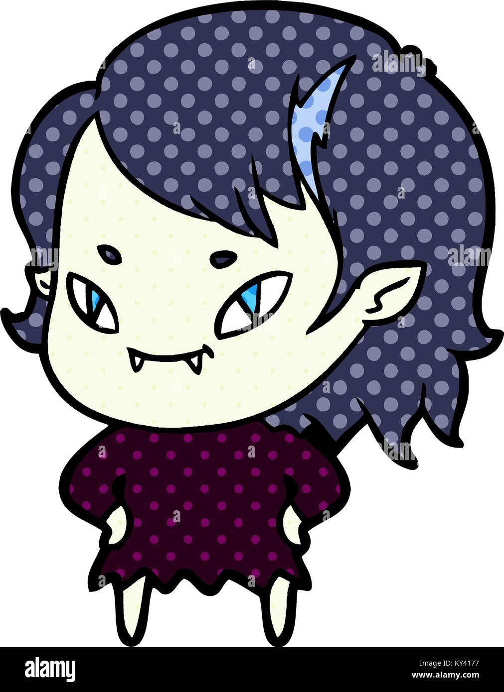 cartoon friendly vampire girl Stock Vector Image & Art - Alamy