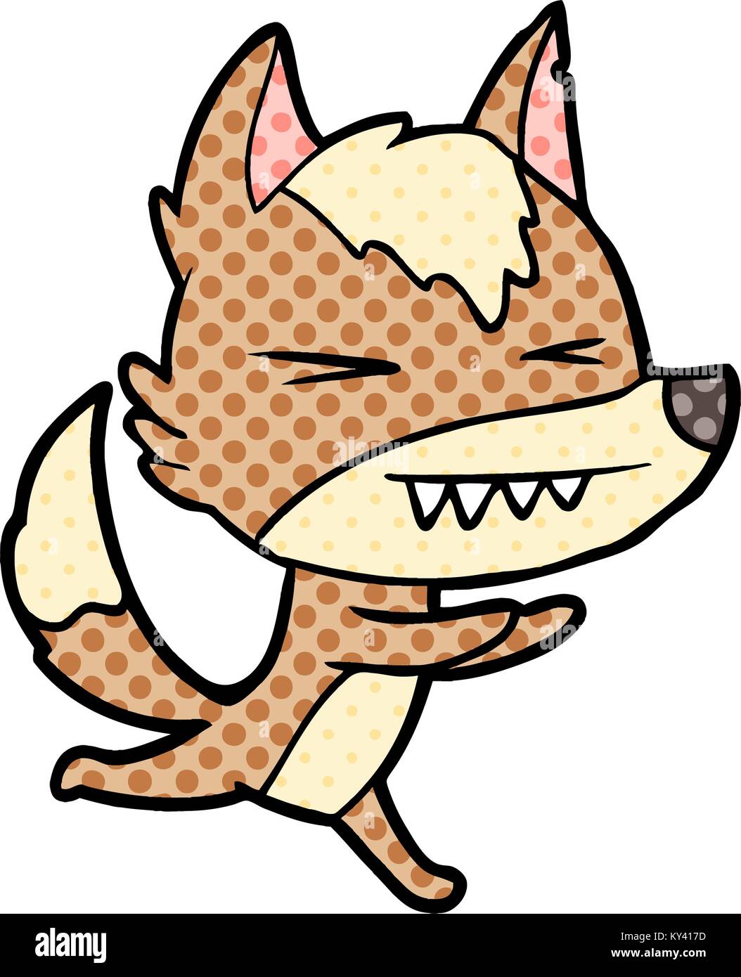 angry wolf running Stock Vector Image & Art - Alamy