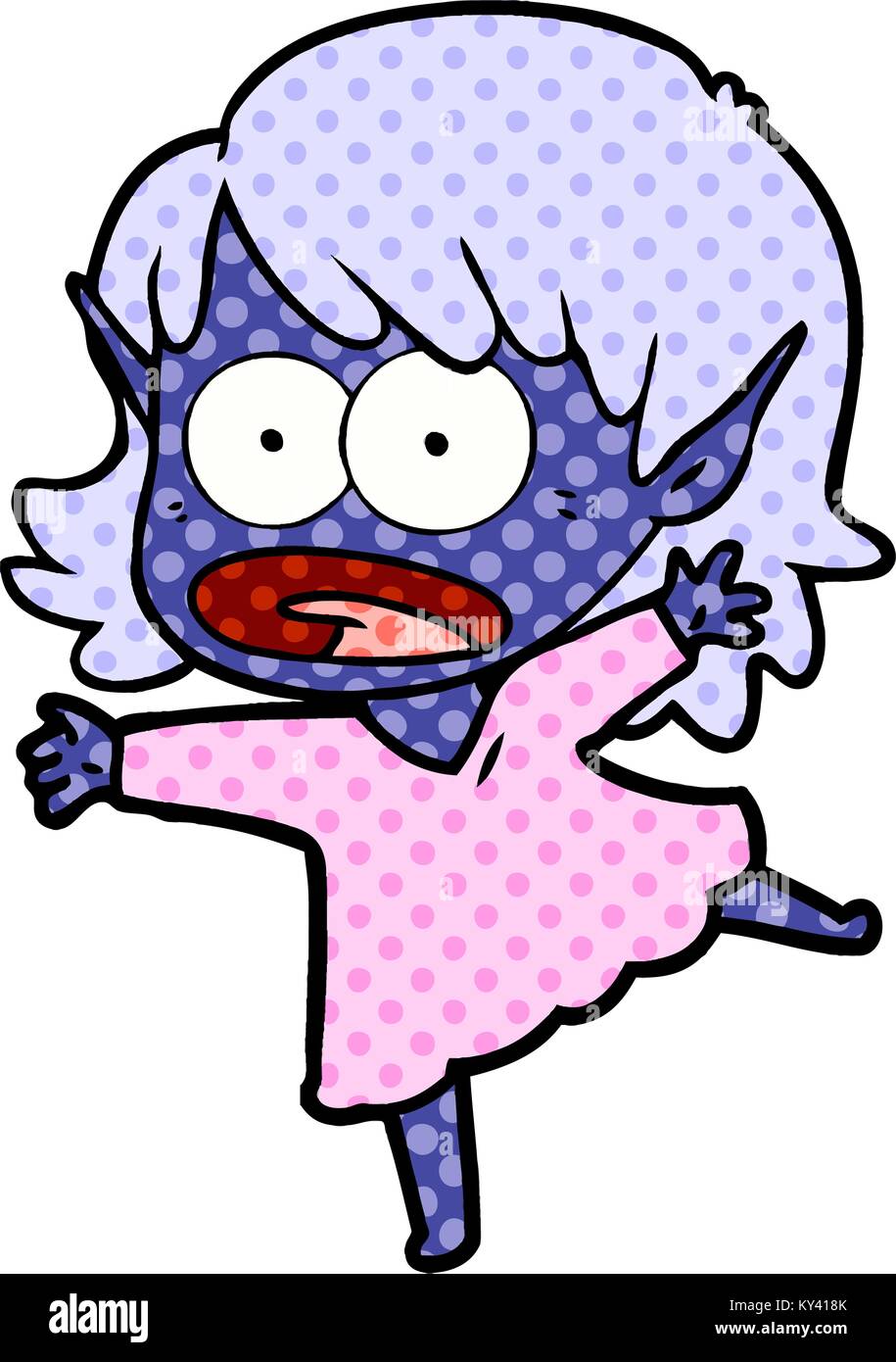 cartoon shocked elf girl Stock Vector Image & Art - Alamy