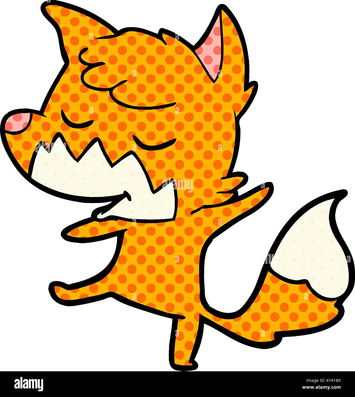 friendly cartoon fox Stock Vector Image & Art - Alamy