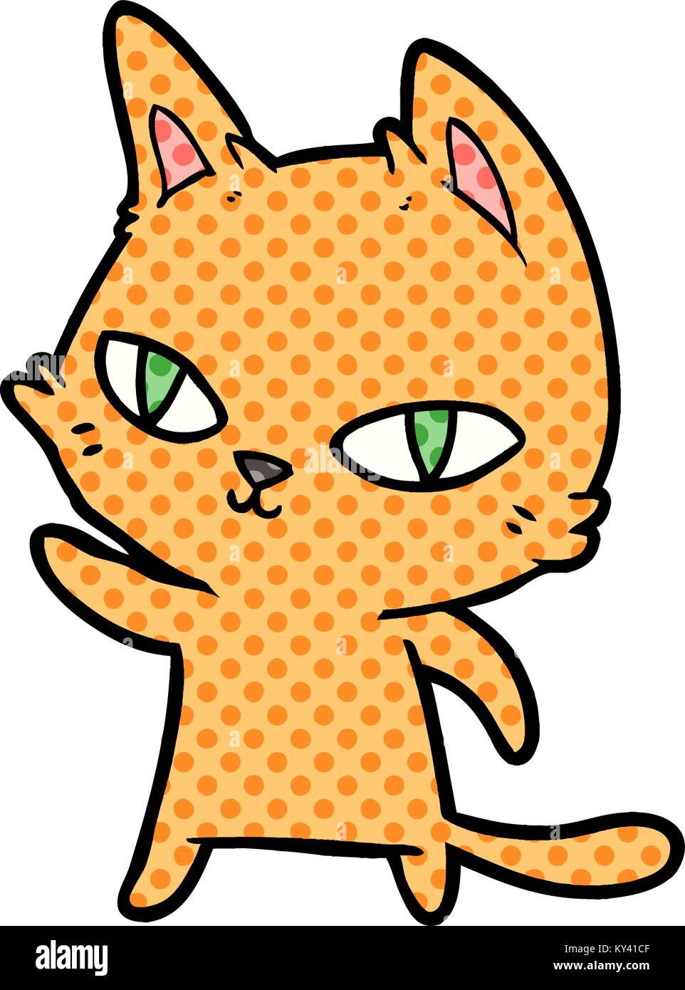 cartoon cat staring Stock Vector Image & Art - Alamy