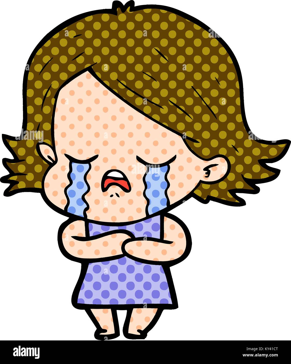 cartoon girl crying Stock Vector Image & Art - Alamy
