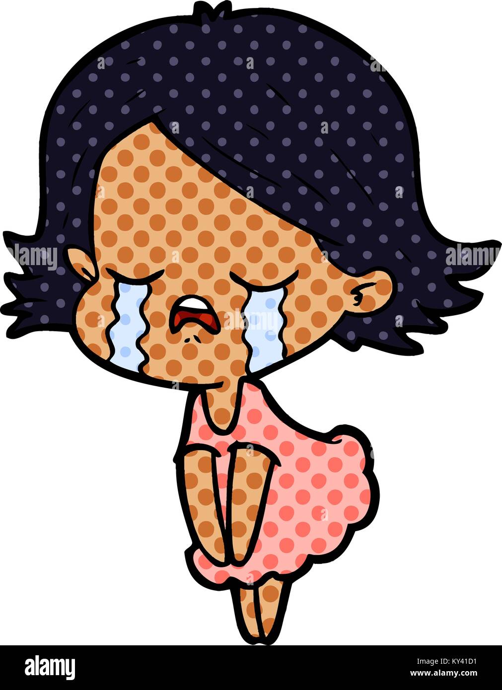 cartoon girl crying Stock Vector Image & Art - Alamy