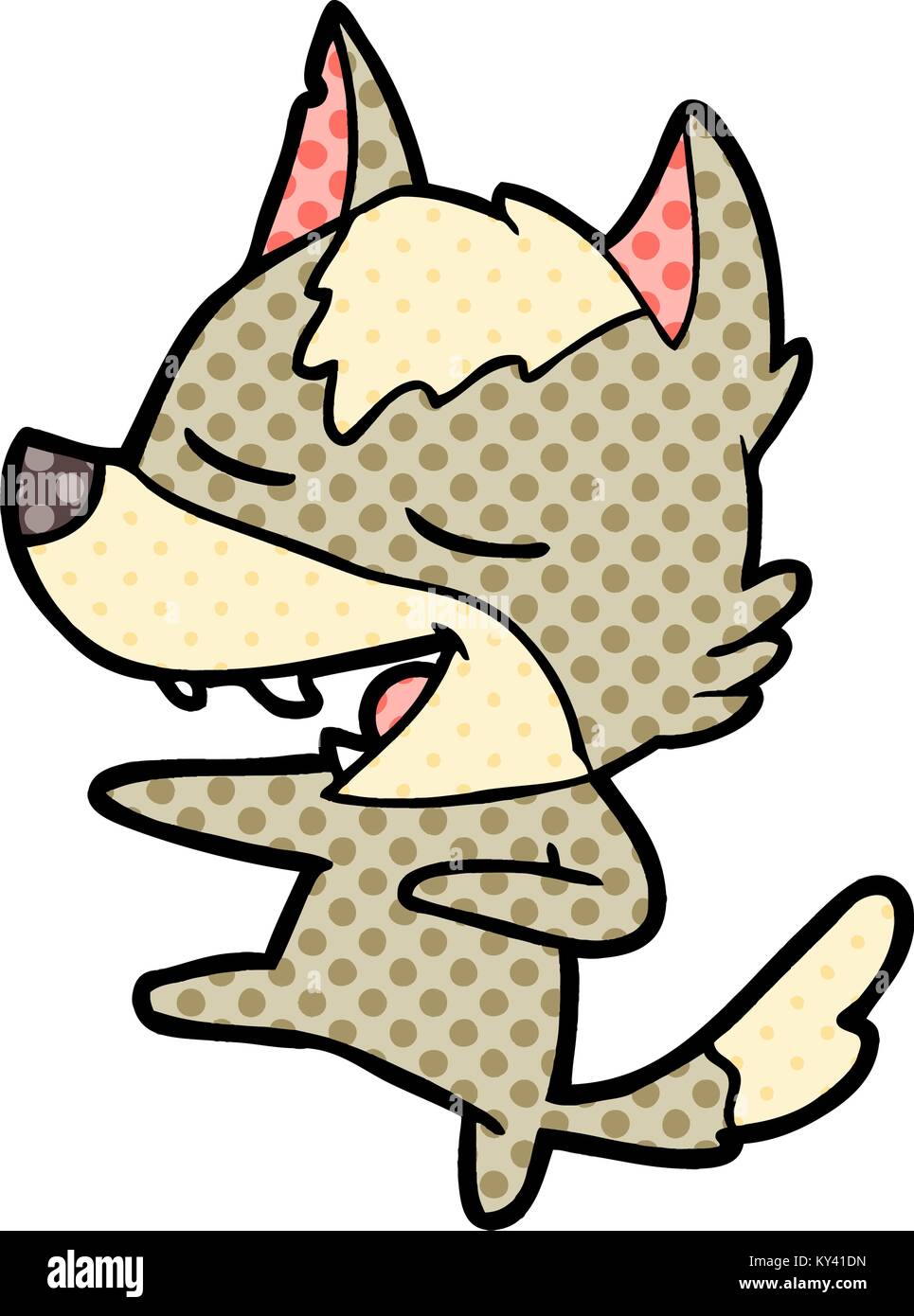 cartoon wolf laughing Stock Vector Image & Art - Alamy