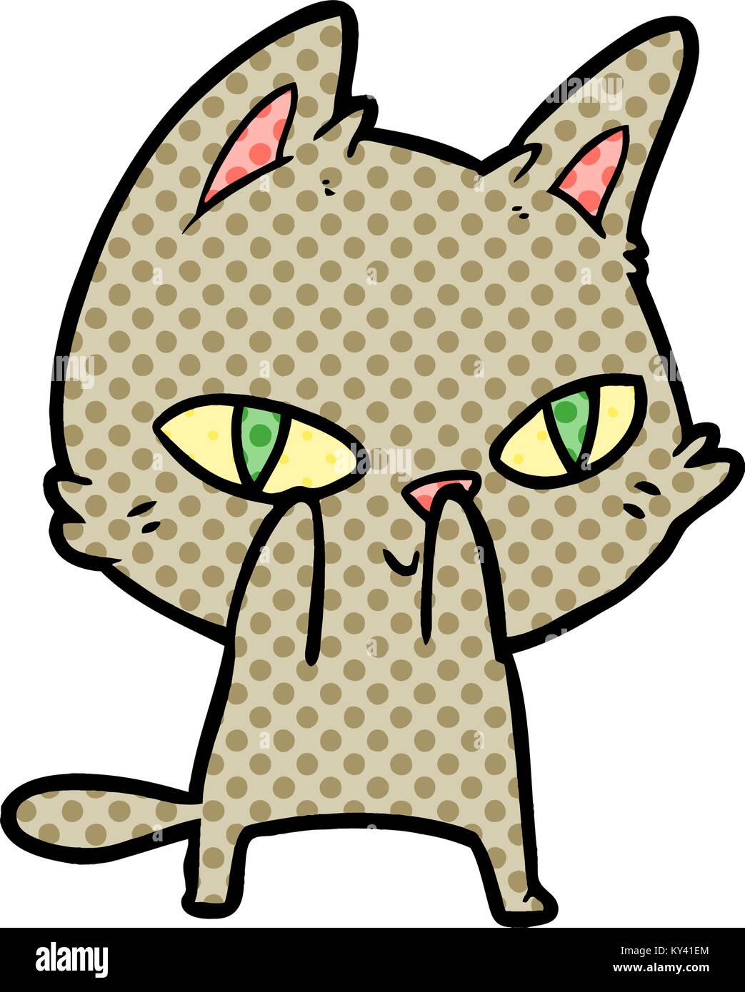 cartoon cat staring Stock Vector Image & Art - Alamy