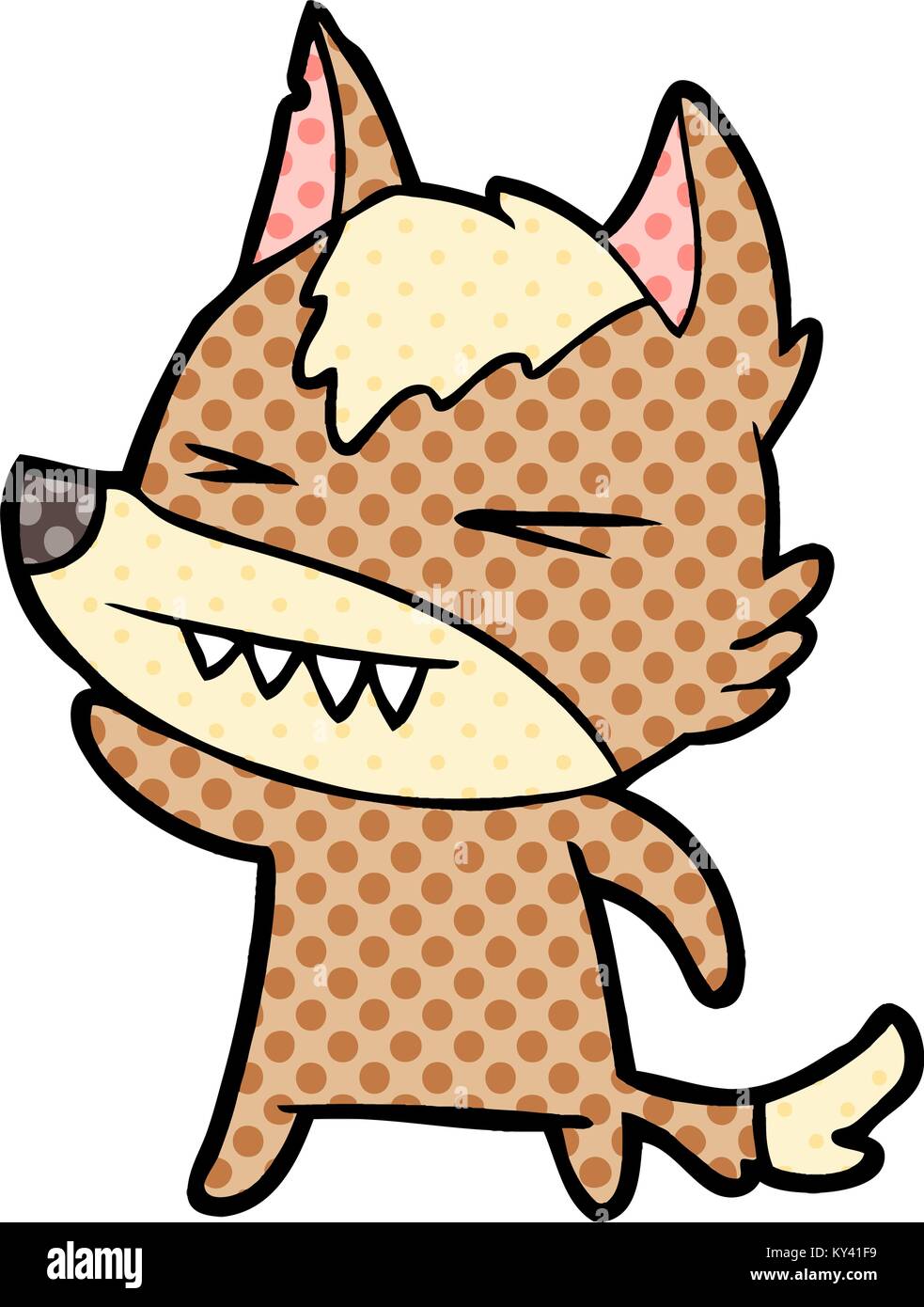 angry wolf cartoon Stock Vector Image & Art - Alamy