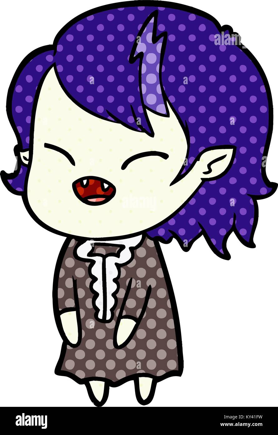 cartoon laughing vampire girl Stock Vector Image & Art - Alamy