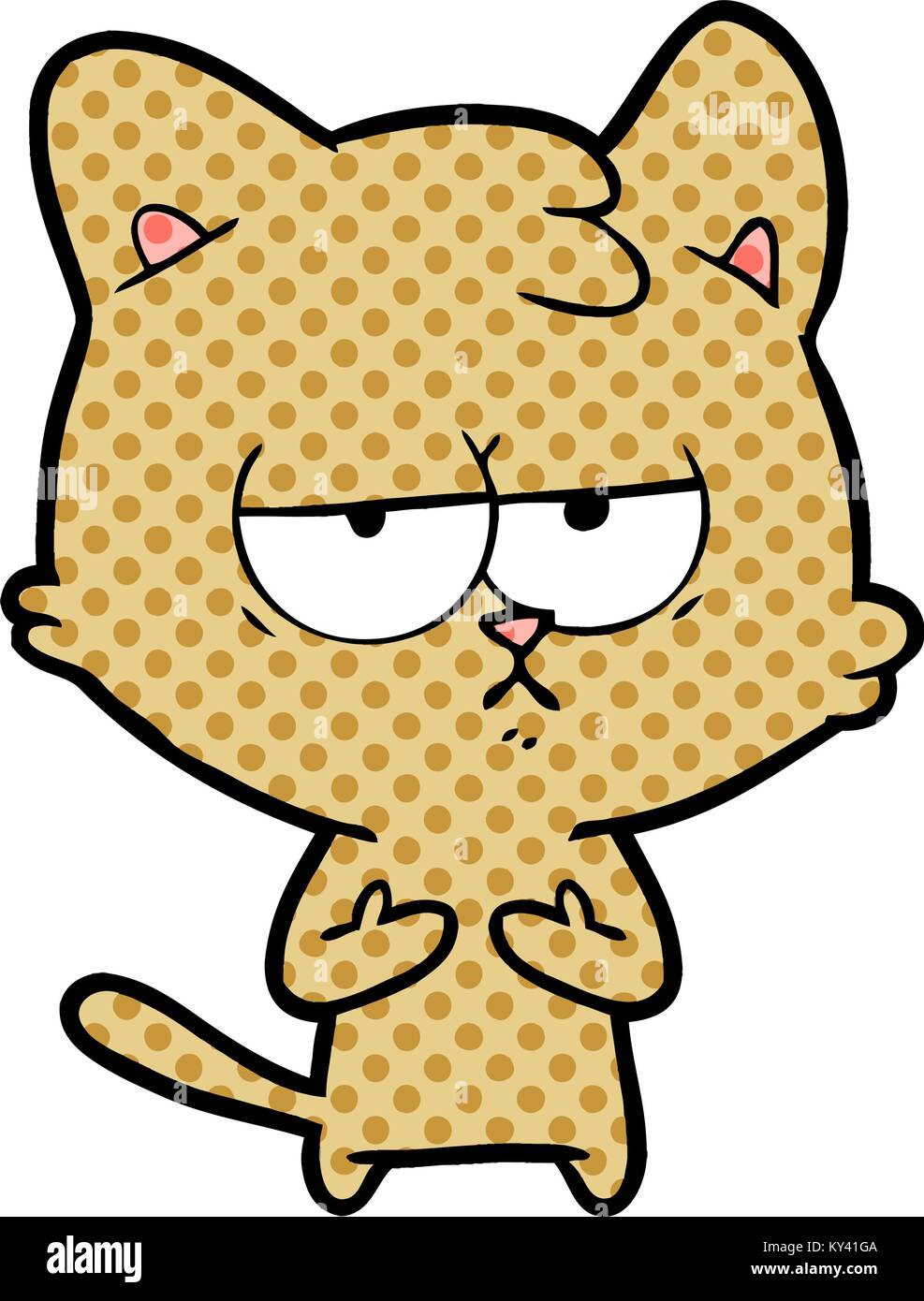 bored cartoon cat Stock Vector Image & Art - Alamy