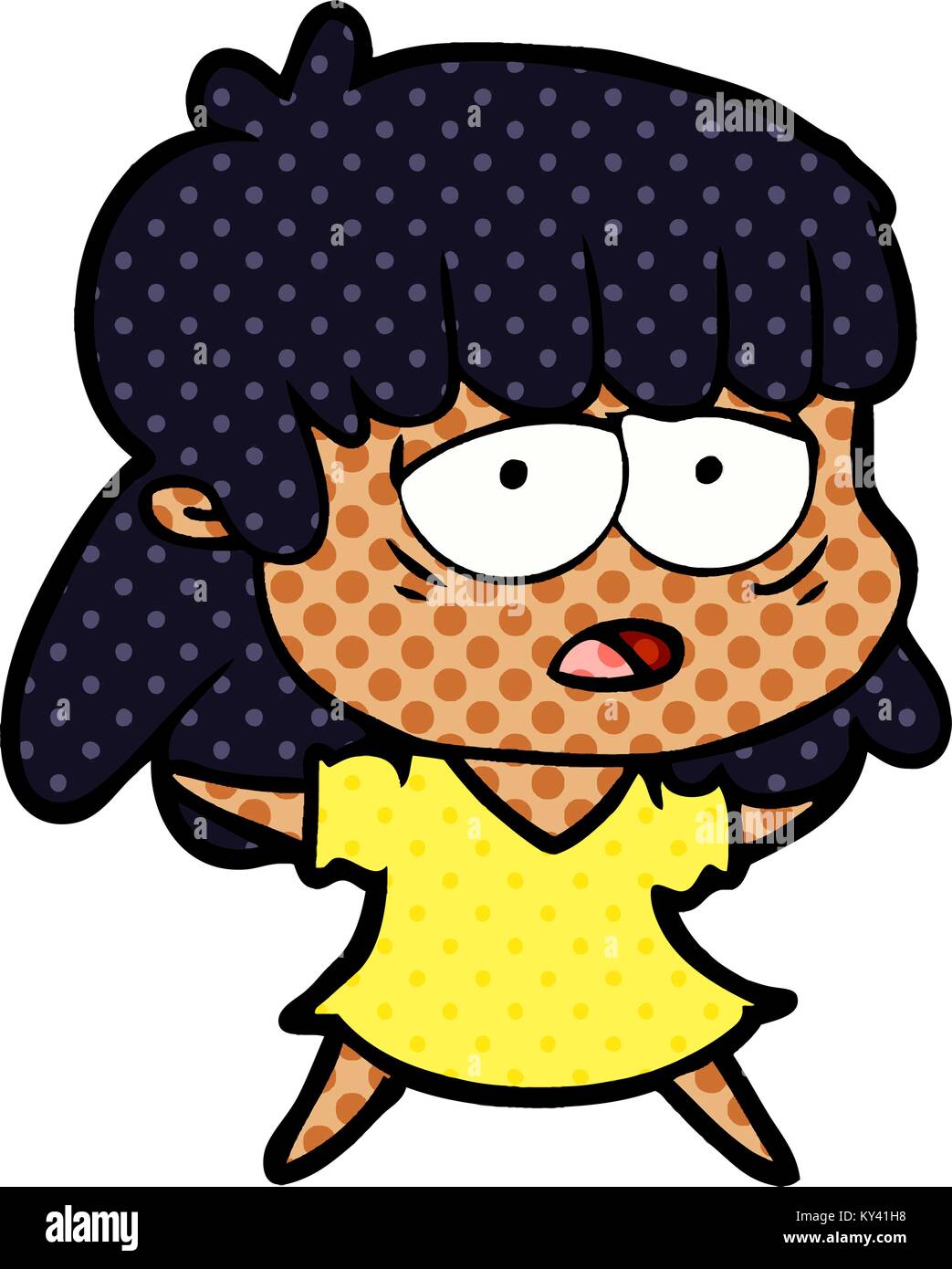 cartoon tired woman Stock Vector Image & Art - Alamy