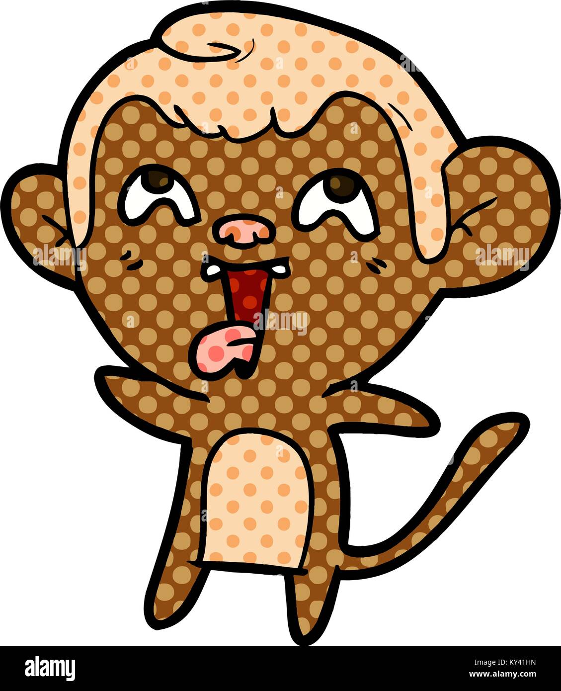 crazy cartoon monkey Stock Vector Image & Art - Alamy
