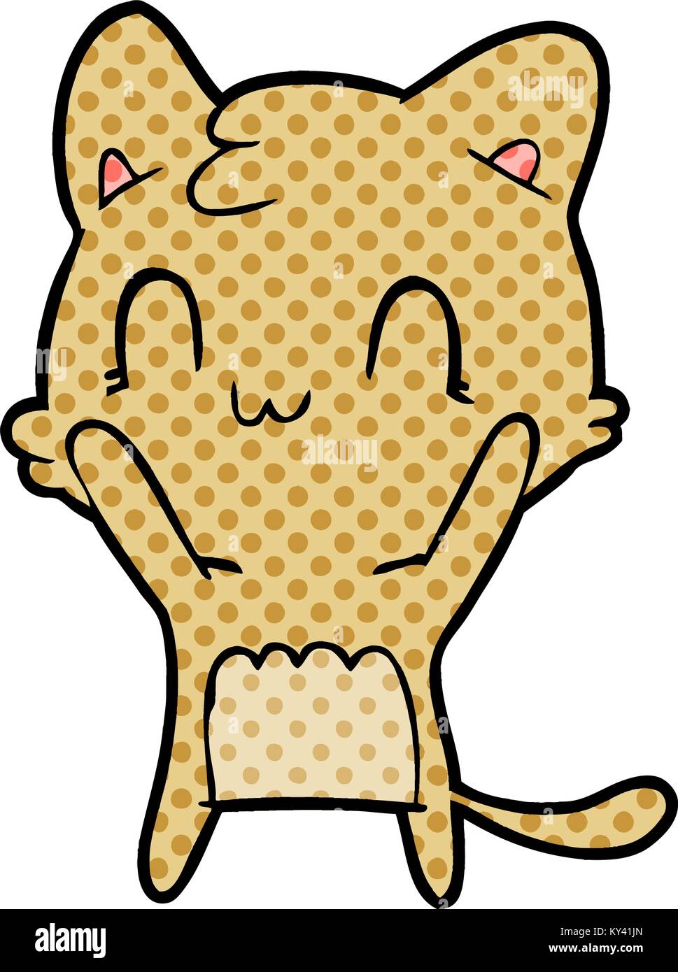 cartoon happy cat Stock Vector Image & Art - Alamy