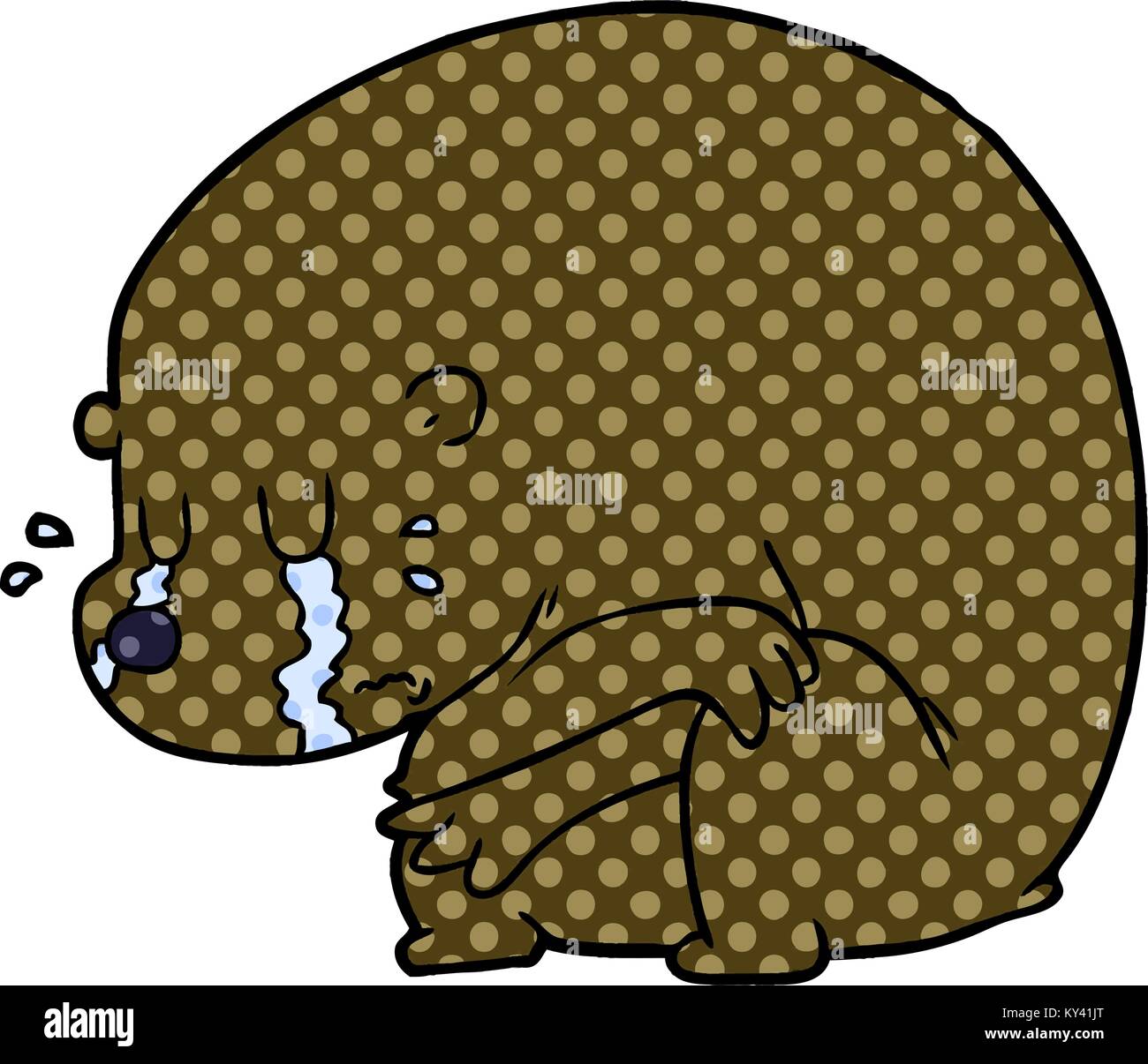 crying cartoon bear Stock Vector Image & Art - Alamy